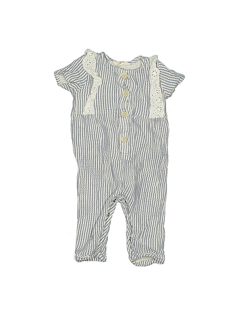 Jessica Simpson 100% Cotton Stripes Ivory Short Sleeve Outfit Size 6-9 ...