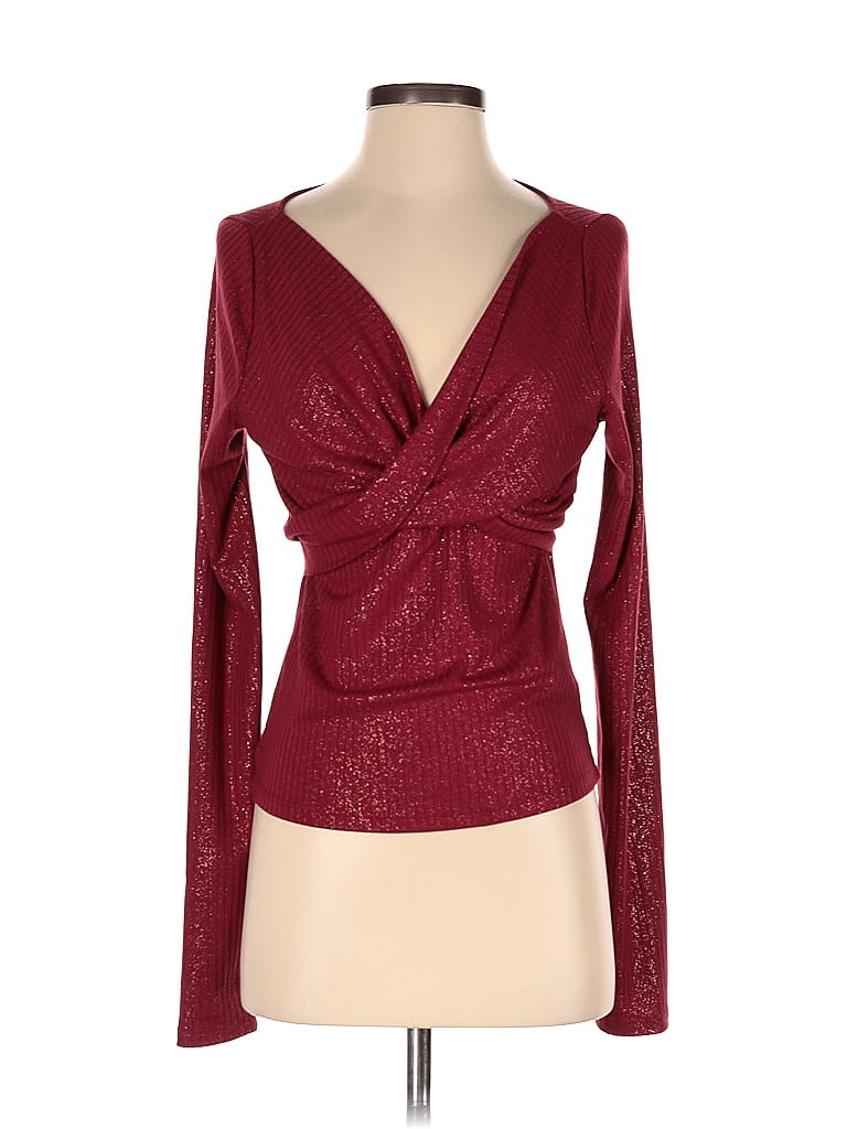Anthropologie Maroon Burgundy Long Sleeve Top Size S 64 Off Thredup