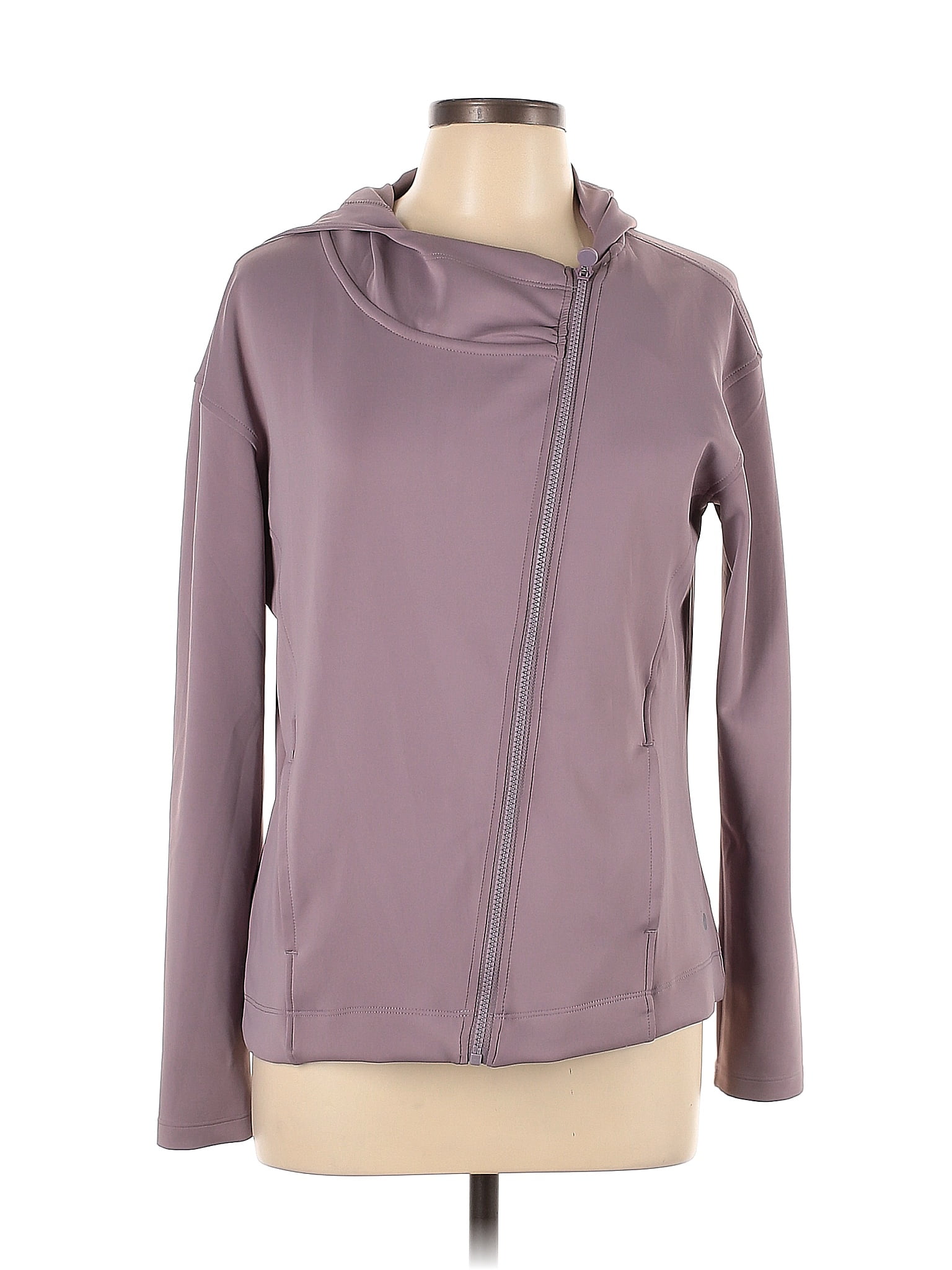 Apana Solid Purple Track Jacket Size L - 65% off | ThredUp