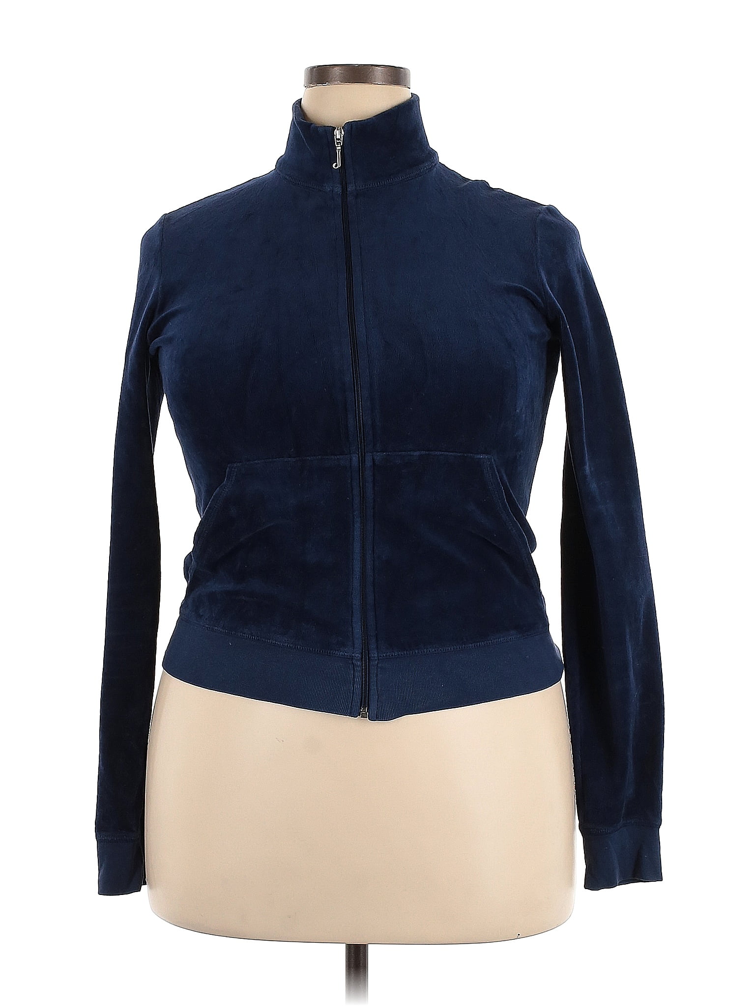 Juicy Couture Solid Navy Blue Track Jacket Size XL - 75% off | ThredUp
