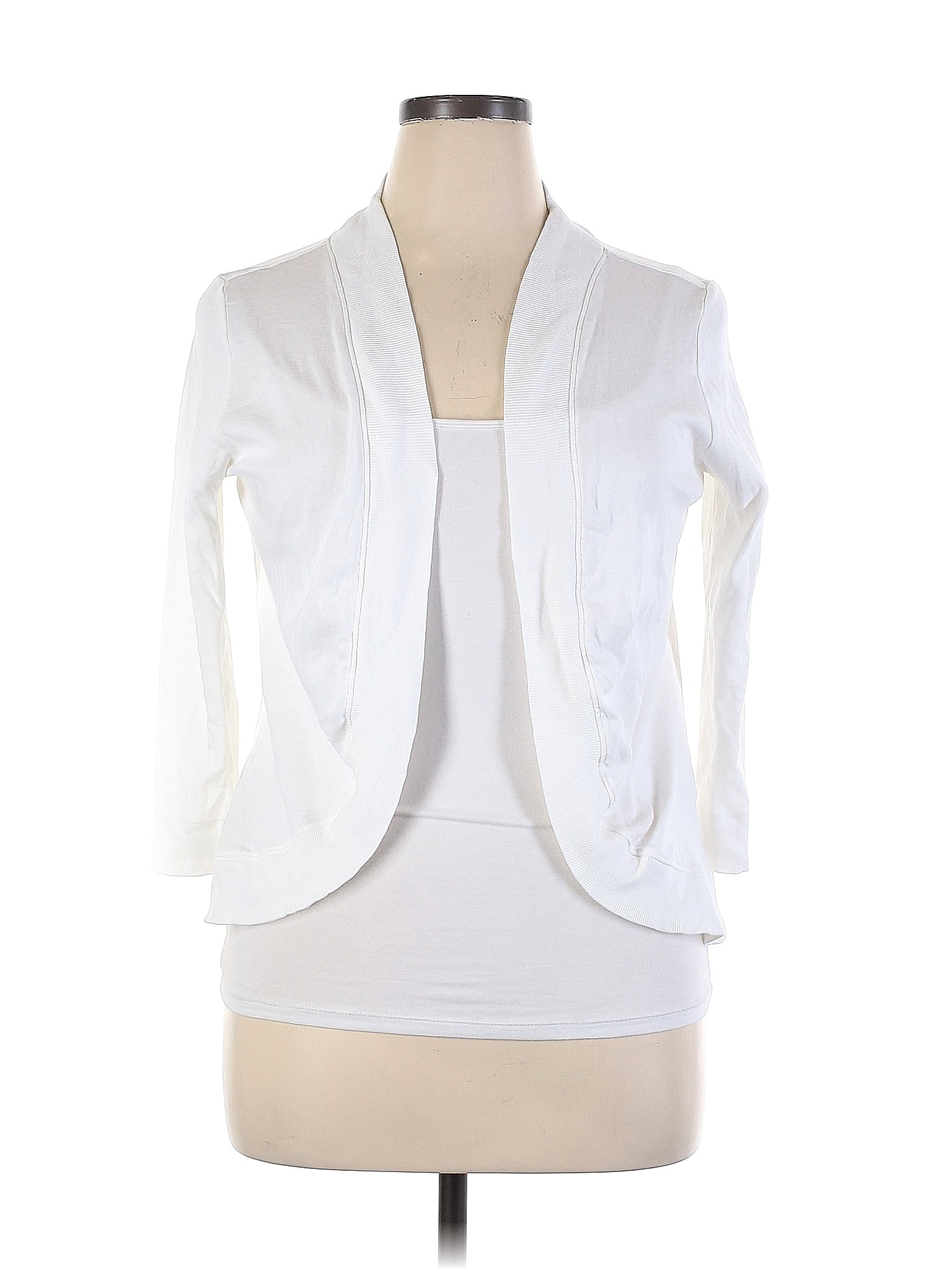 Lilla P Color Block Solid White Cardigan Size XL - 77% off | ThredUp