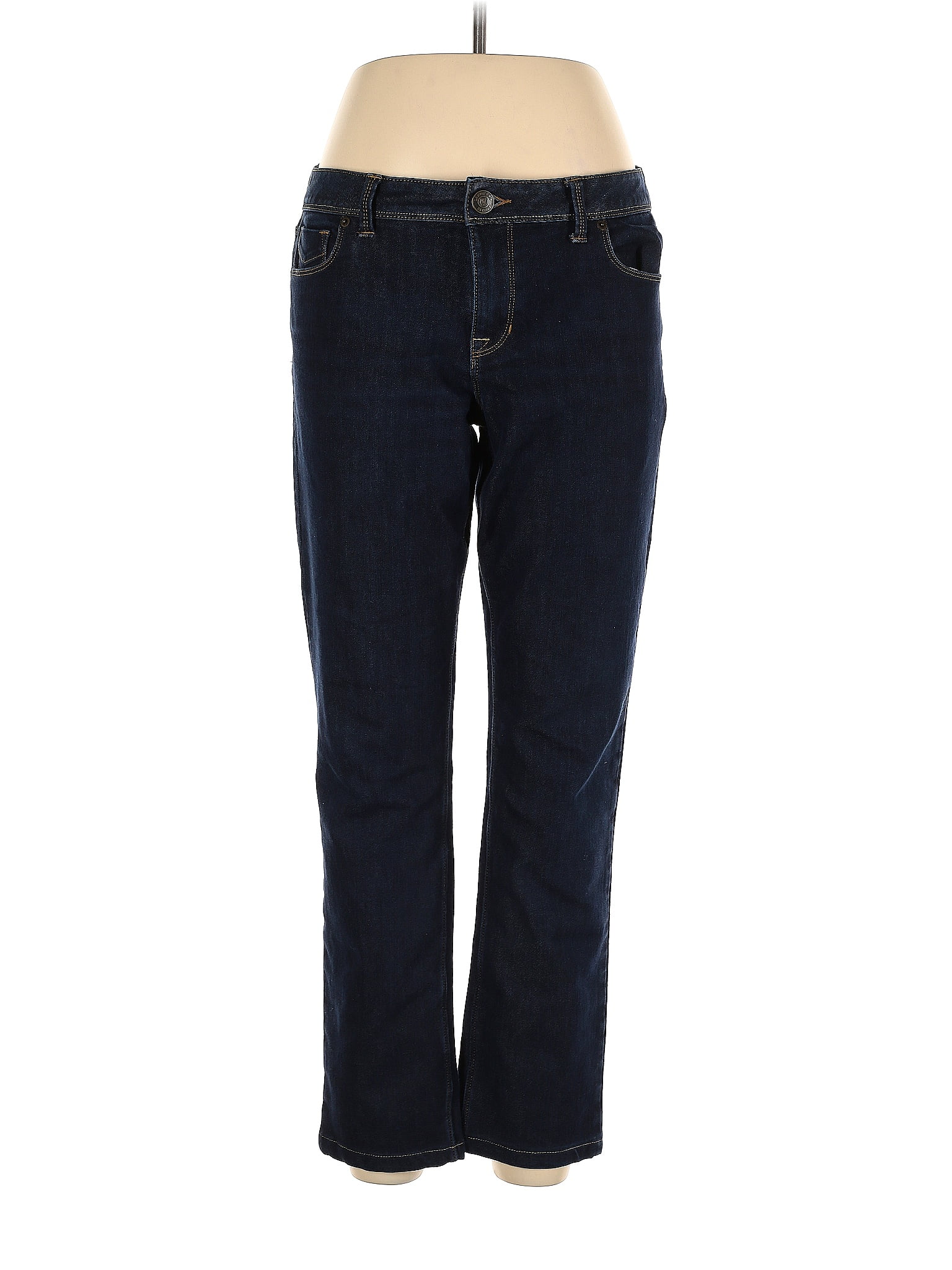 Lands' End Solid Blue Jeans Size 12 - 70% off | ThredUp