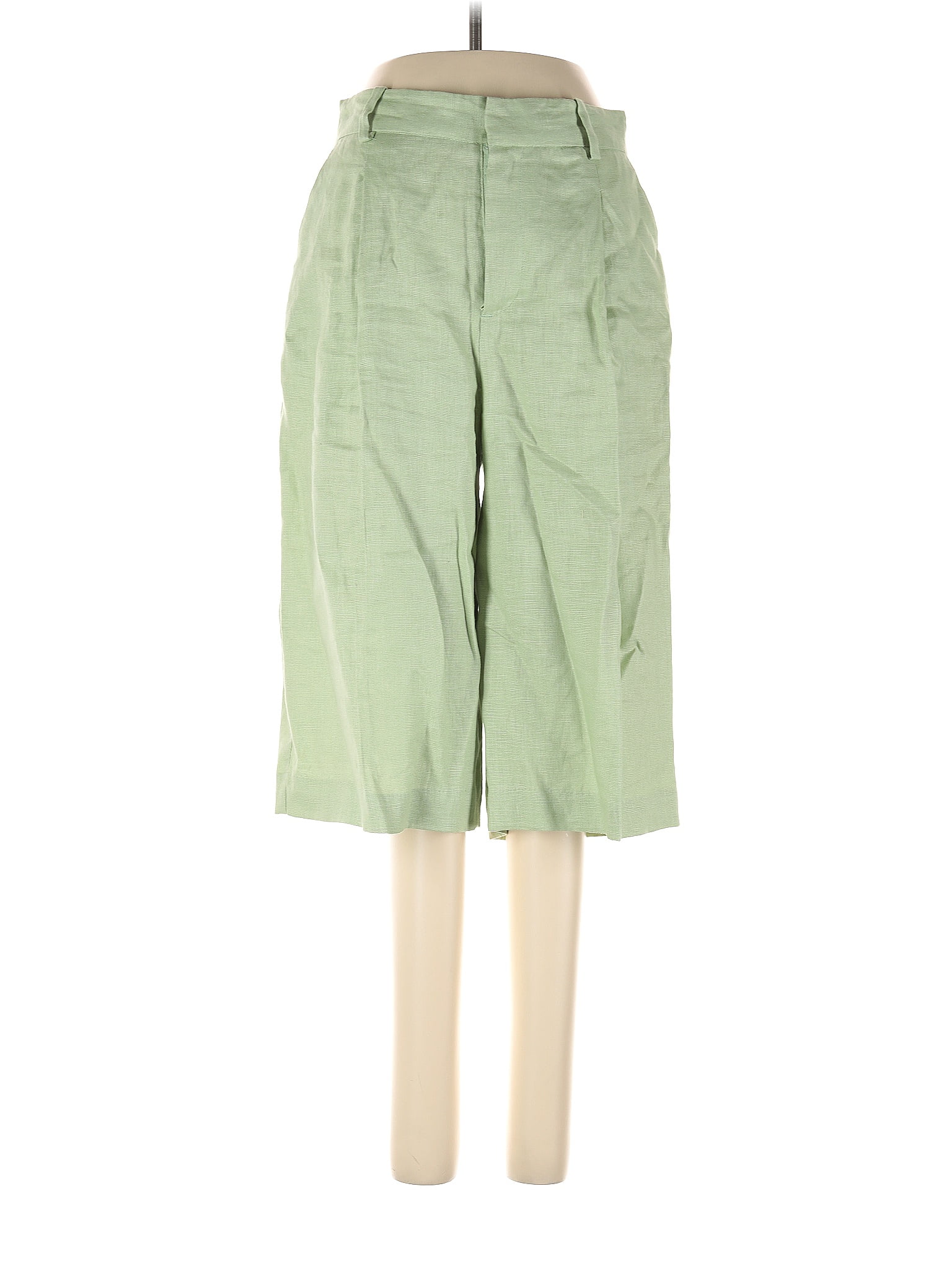 Zara 100% Linen Solid Green Linen Pants Size S - 49% off | ThredUp