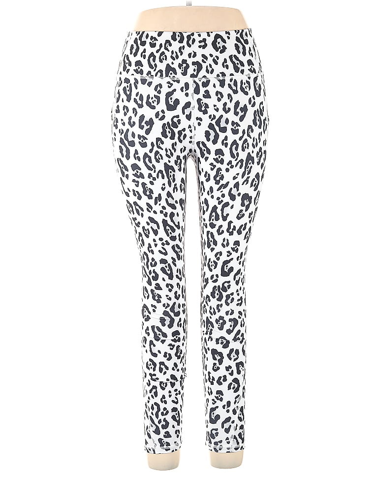 Fabletics Leopard Print Multi Color White Active Pants Size XL - 52% ...