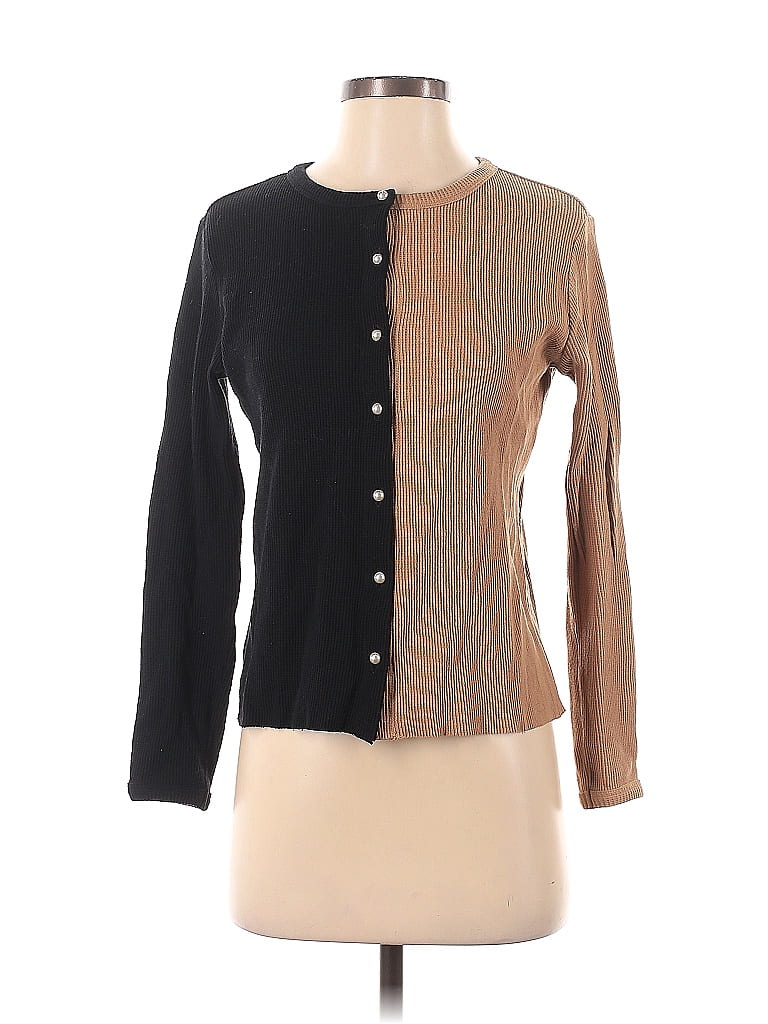 DONNI Color Block Solid Multi Color Brown Thermal Top Size S - 73% off ...
