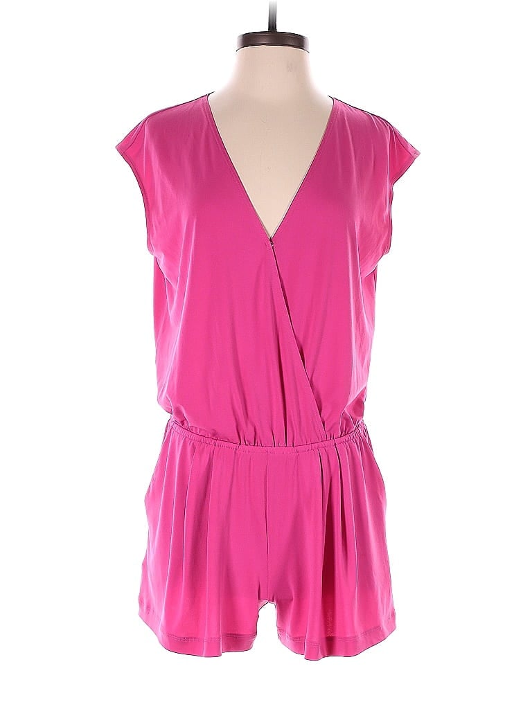 BCBGeneration Solid Pink Romper Size S - 54% off | ThredUp