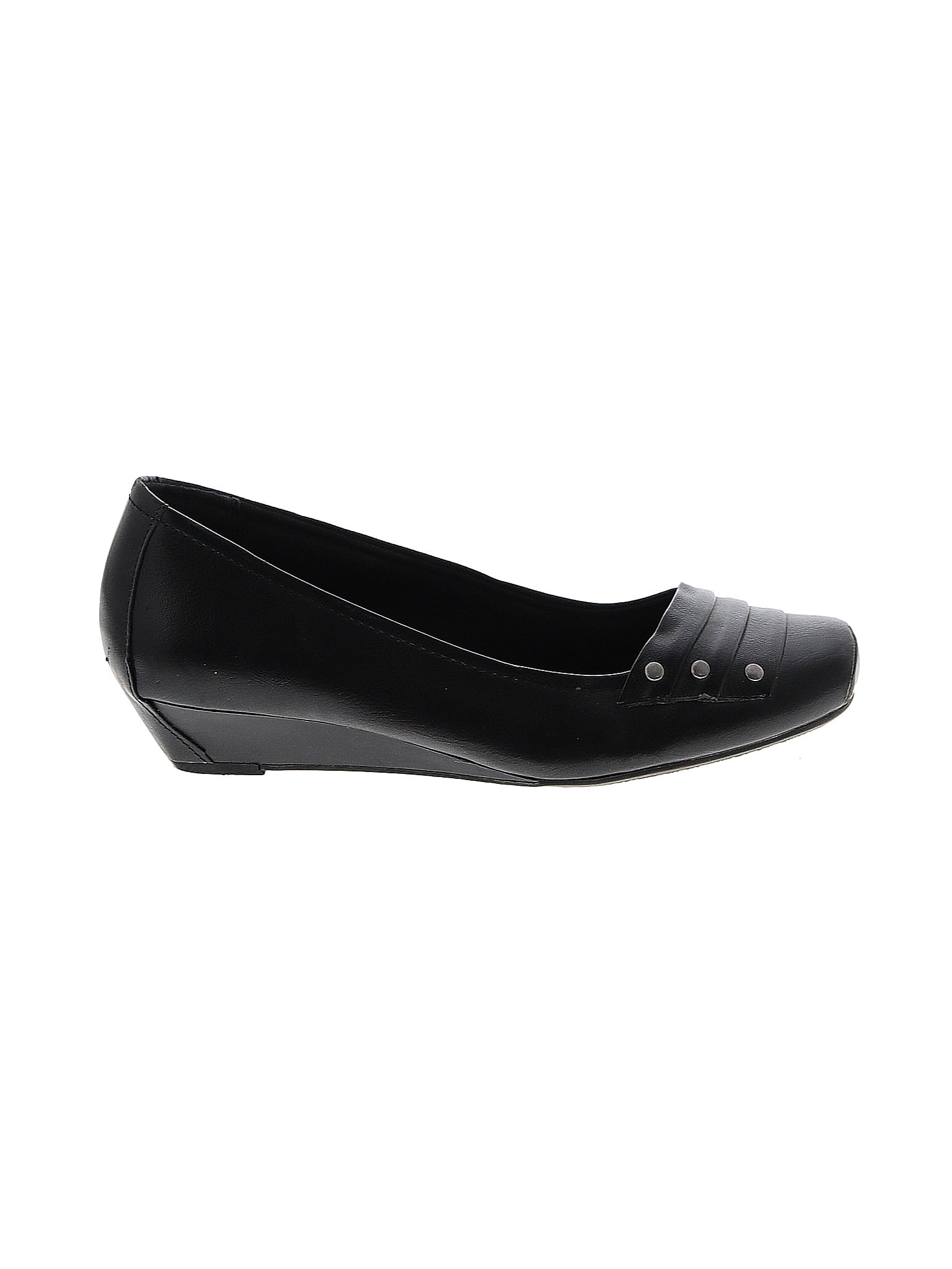 Yuu Solid Black Wedges Size 9 - 61% off | ThredUp