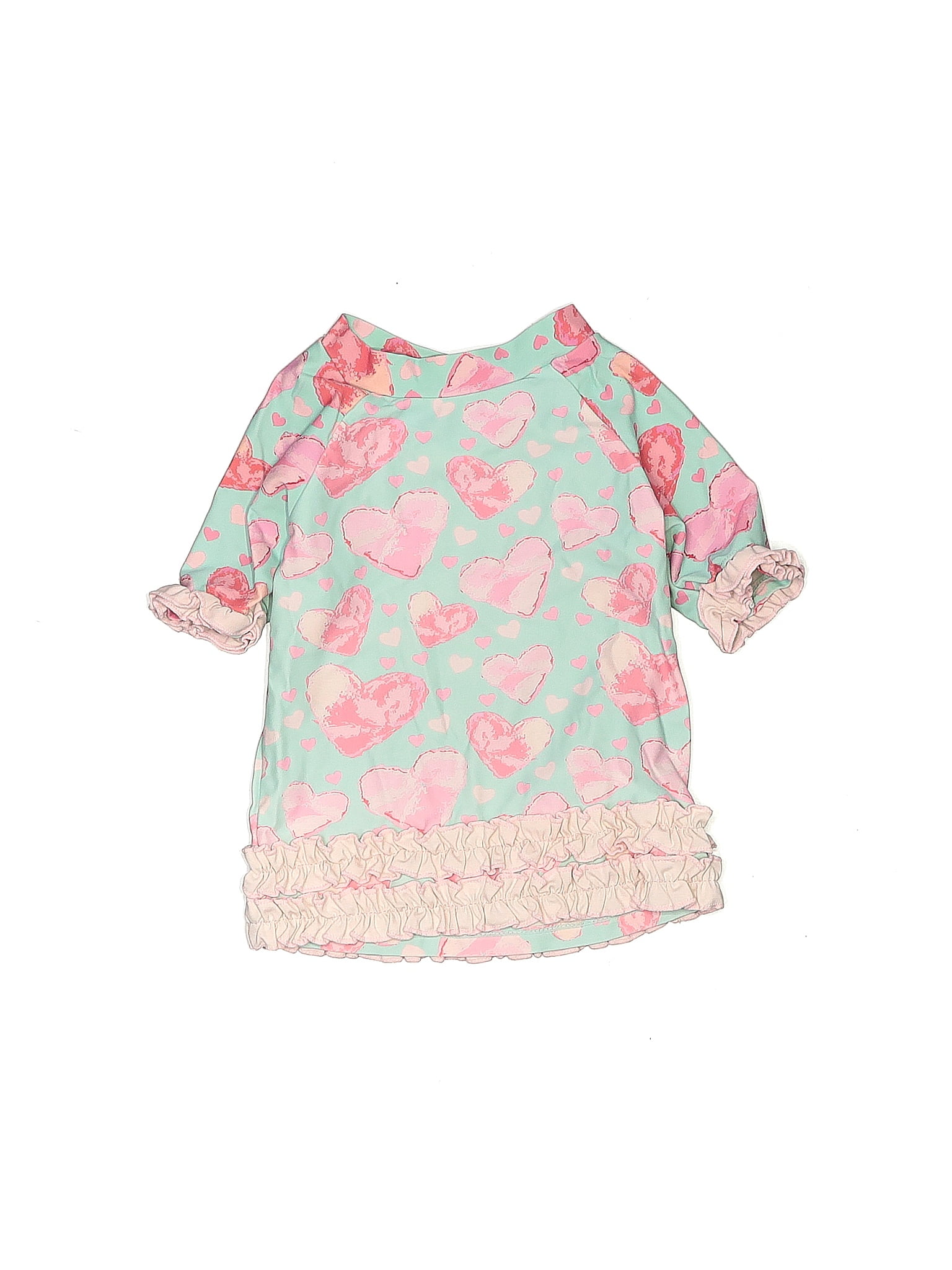 Ruffle Butts Teal Short Sleeve Top Size 3T - 0% off | ThredUp