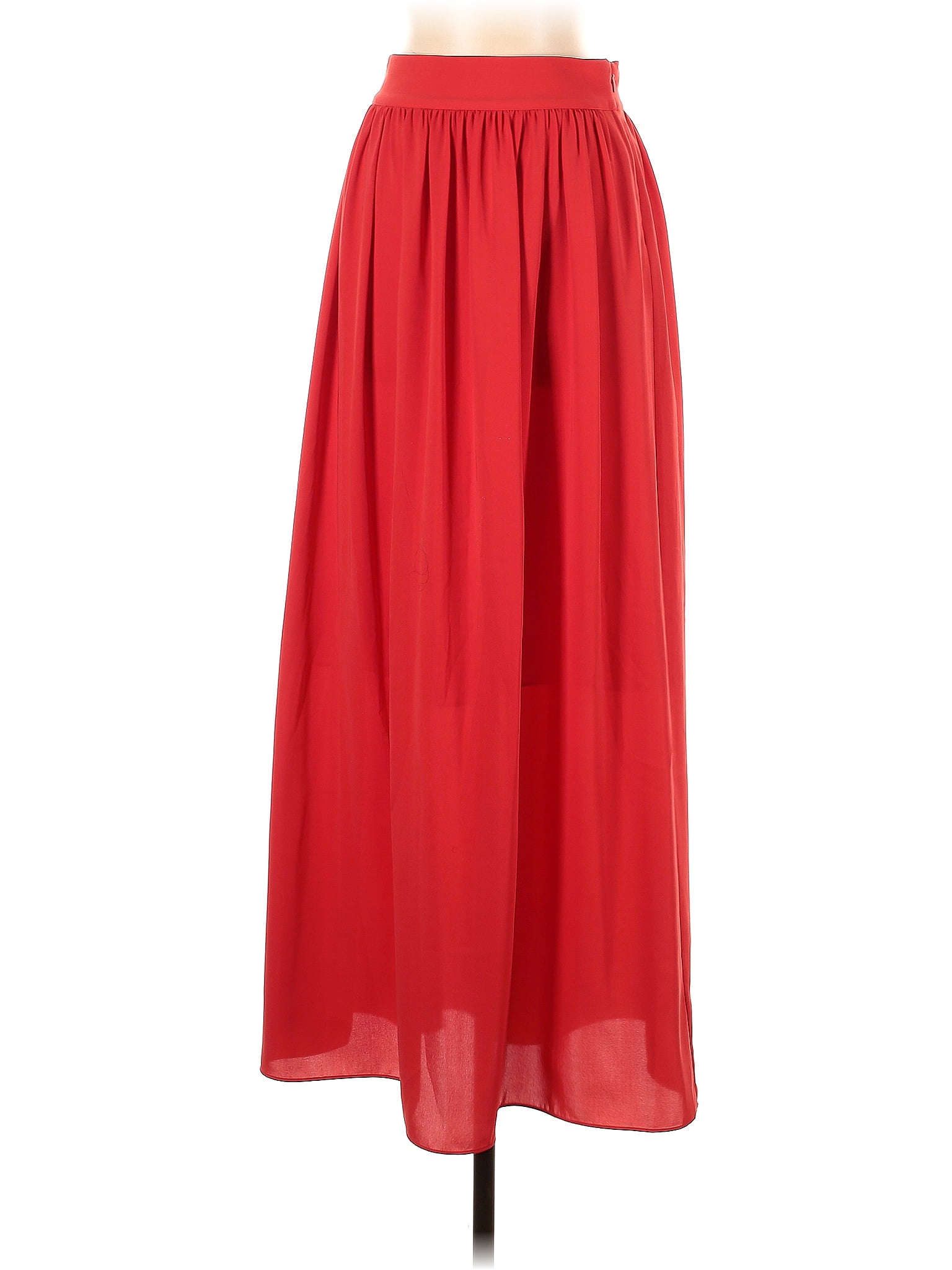 Banana Republic 100 Polyester Solid Red Casual Skirt Size 0 70 Off