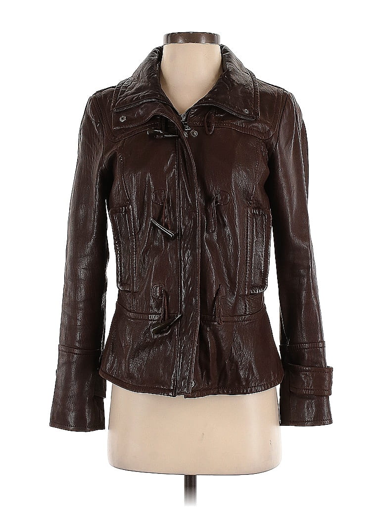 Marc New York Andrew Marc 100% Leather Solid Brown Leather Jacket Size XS - 72% off | ThredUp