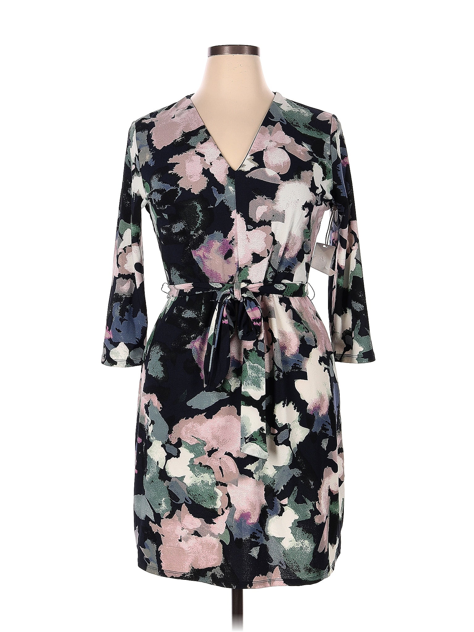 Dex Floral Multi Color Black Casual Dress Size XL - 58% off | ThredUp