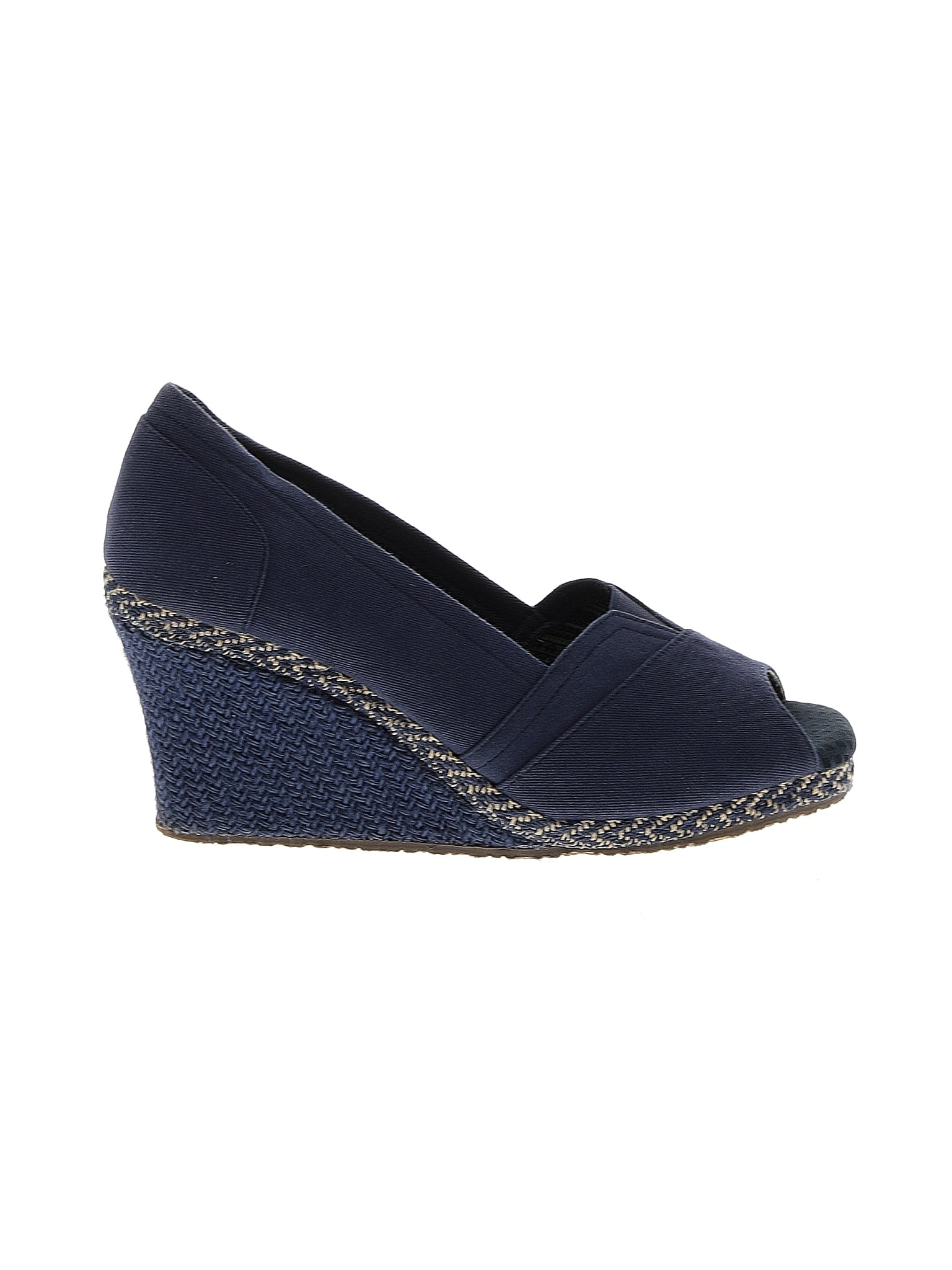 Skechers Solid Navy Blue Wedges Size 7 1/2 - 58% off | ThredUp
