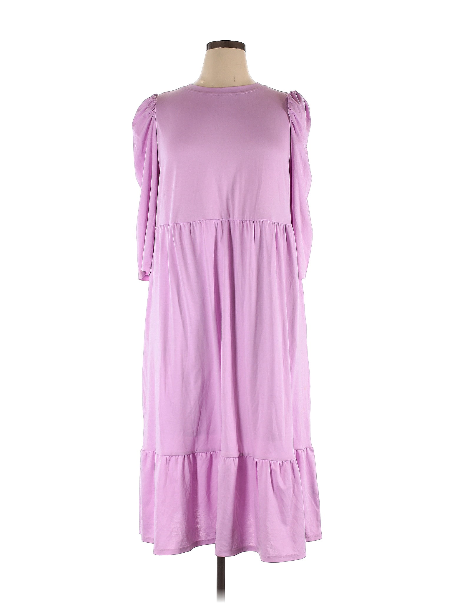 Who What Wear Solid Lavender Purple Casual Dress Size Xl 18 Off
