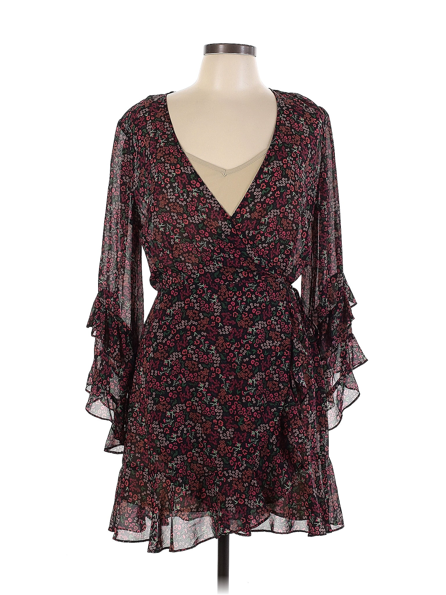 The Fifth Label 100% Polyester Floral Floral Motif Paisley Burgundy ...