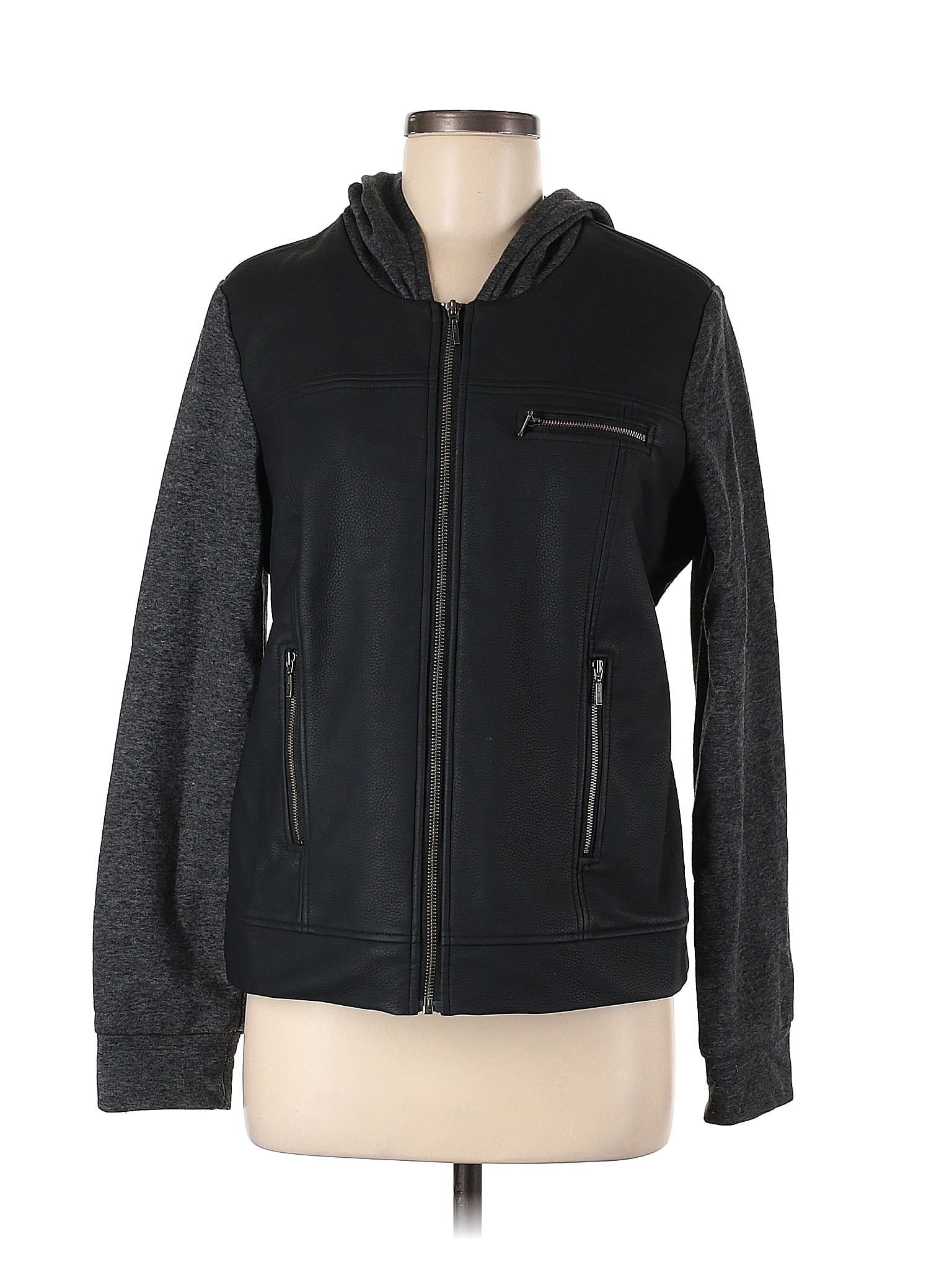 Astars 100% Polyester Solid Black Jacket Size M - 62% off | ThredUp