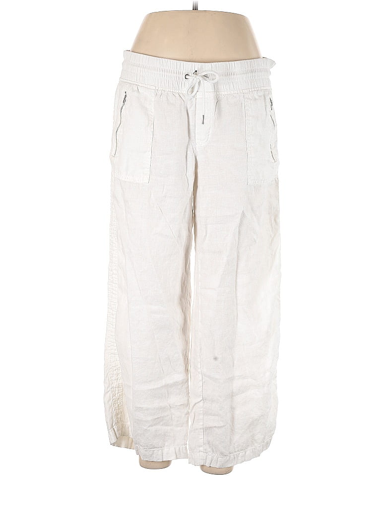 Athleta 100% Linen Solid White Casual Pants Size 14 - 57% off | ThredUp