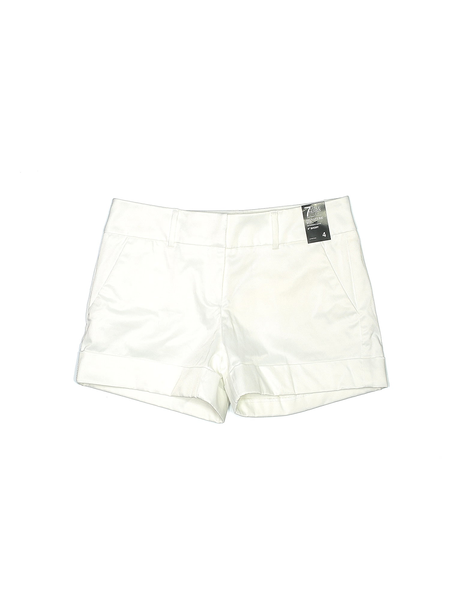 7th Avenue Design Studio New York & Company Ivory Khaki Shorts Size 4 ...