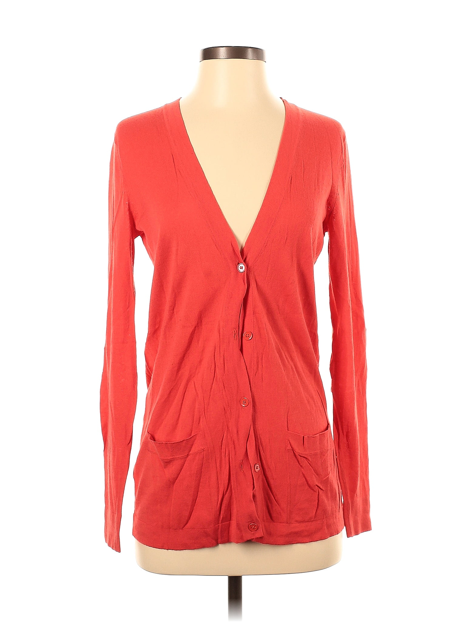 Gap Color Block Solid Orange Red Cardigan Size S - 72% off | ThredUp