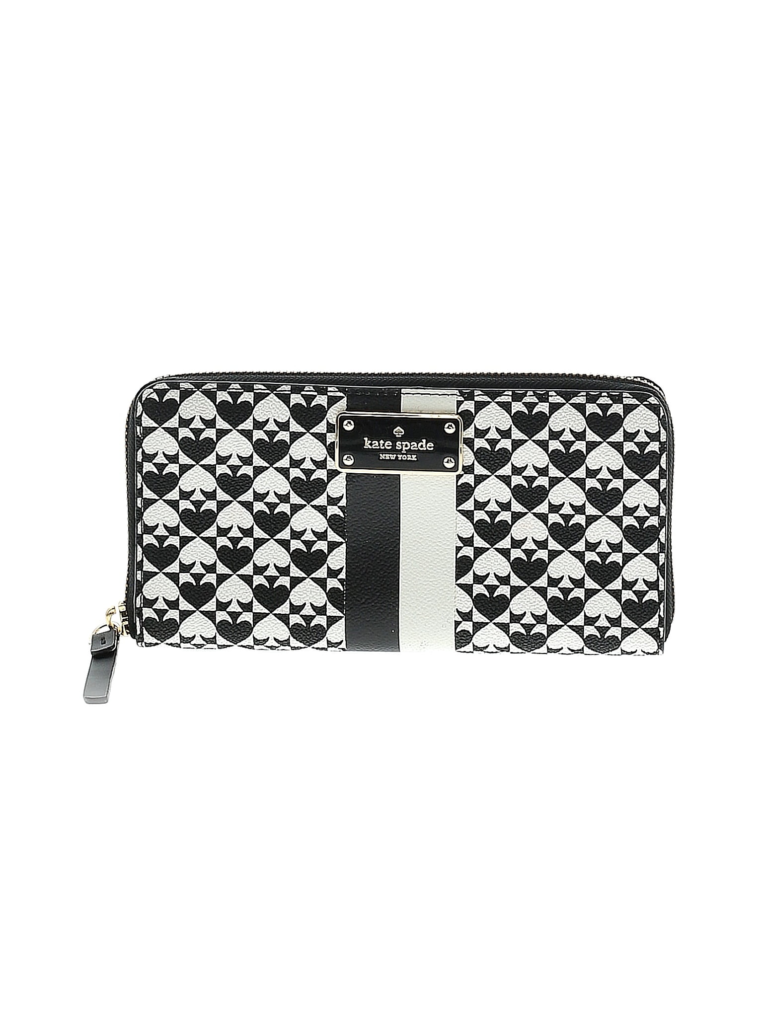 Kate Spade New York 100% Leather Plaid White Leather Wallet One Size ...