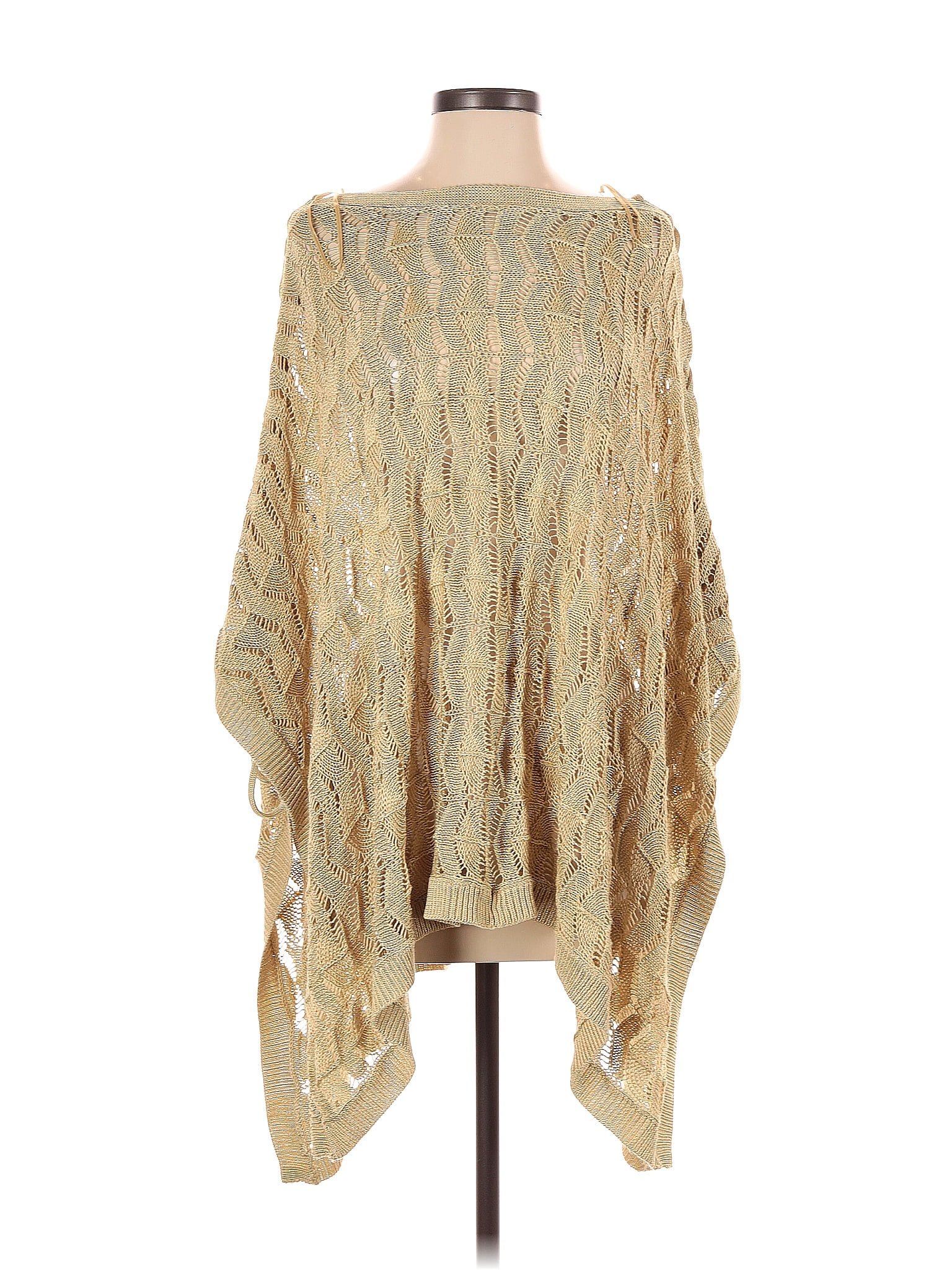 Lauren by Ralph Lauren Solid Tan Gold Poncho Size Sm - Med - 70% off ...