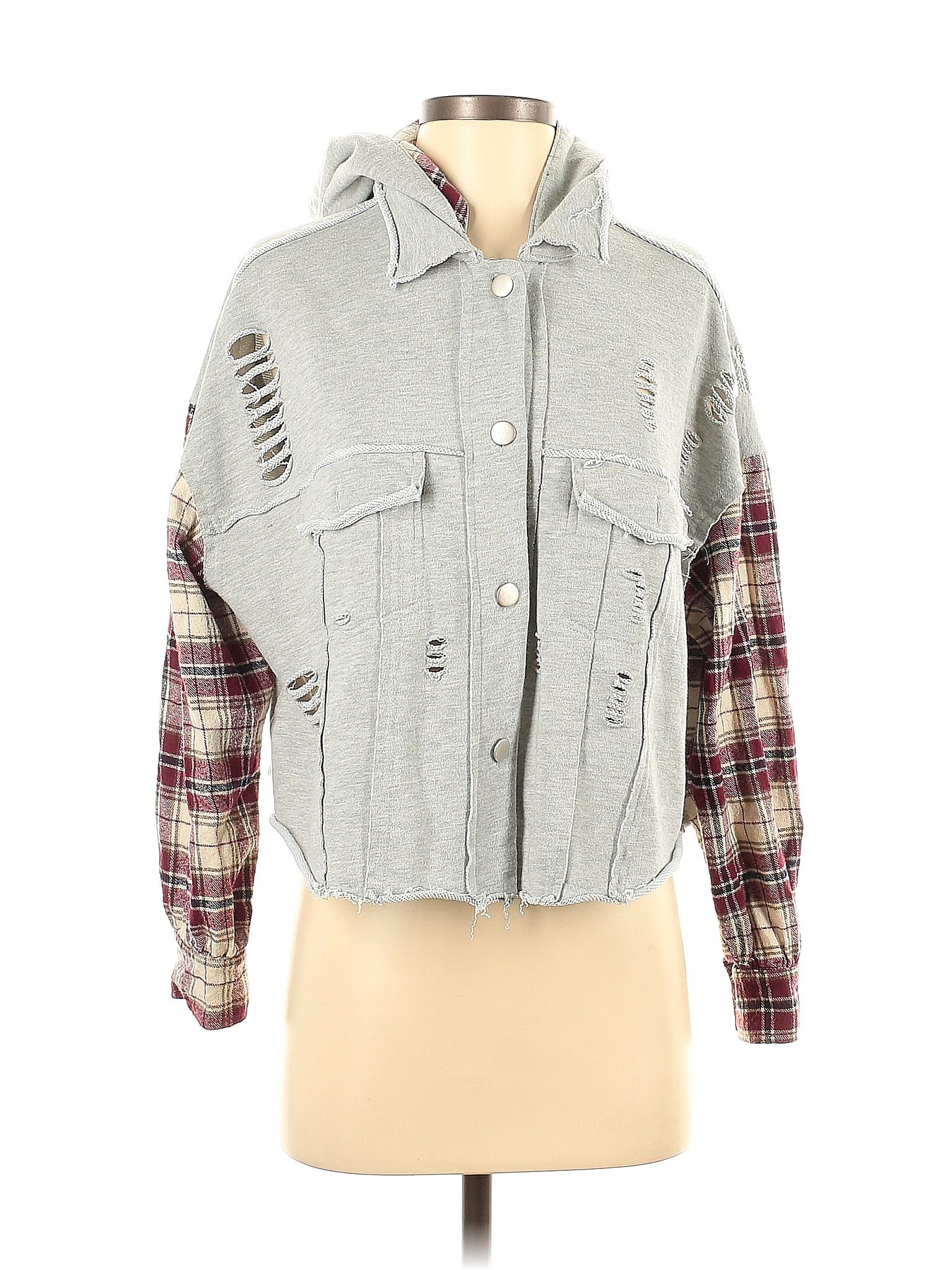 Dance & Marvel Color Block Solid Gray Cardigan Size S - 60% off | ThredUp