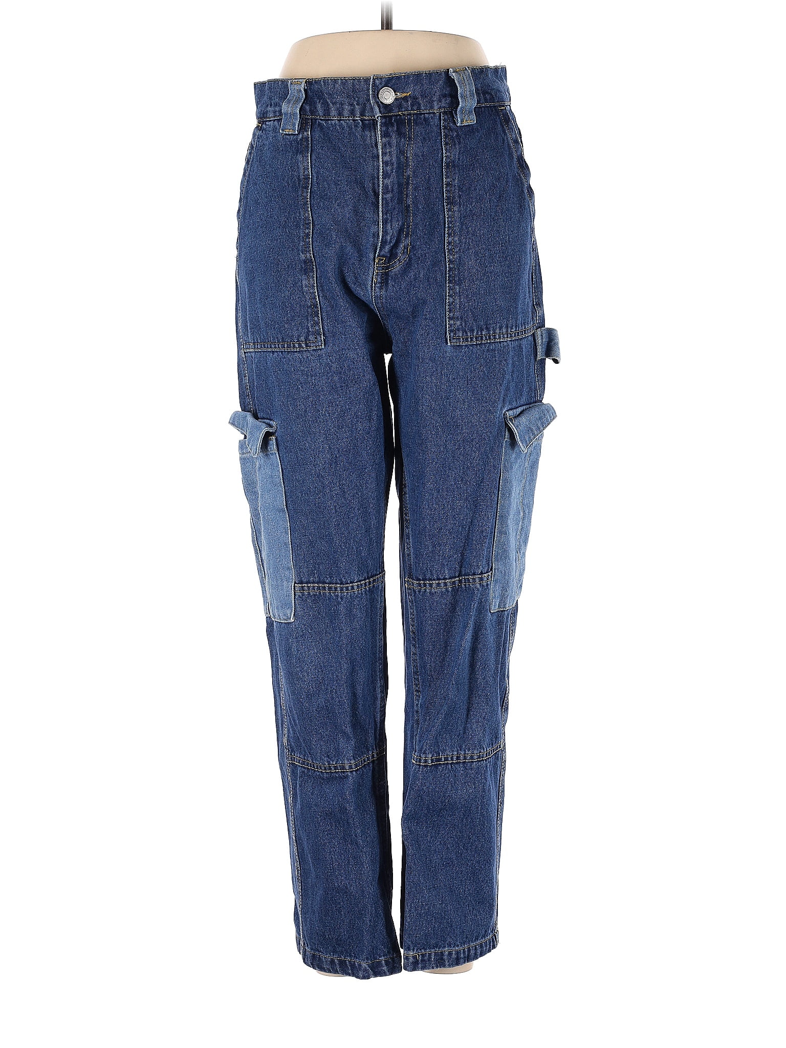 PacSun 100% Cotton Solid Blue Cargo Pants 28 Waist - 45% off | ThredUp