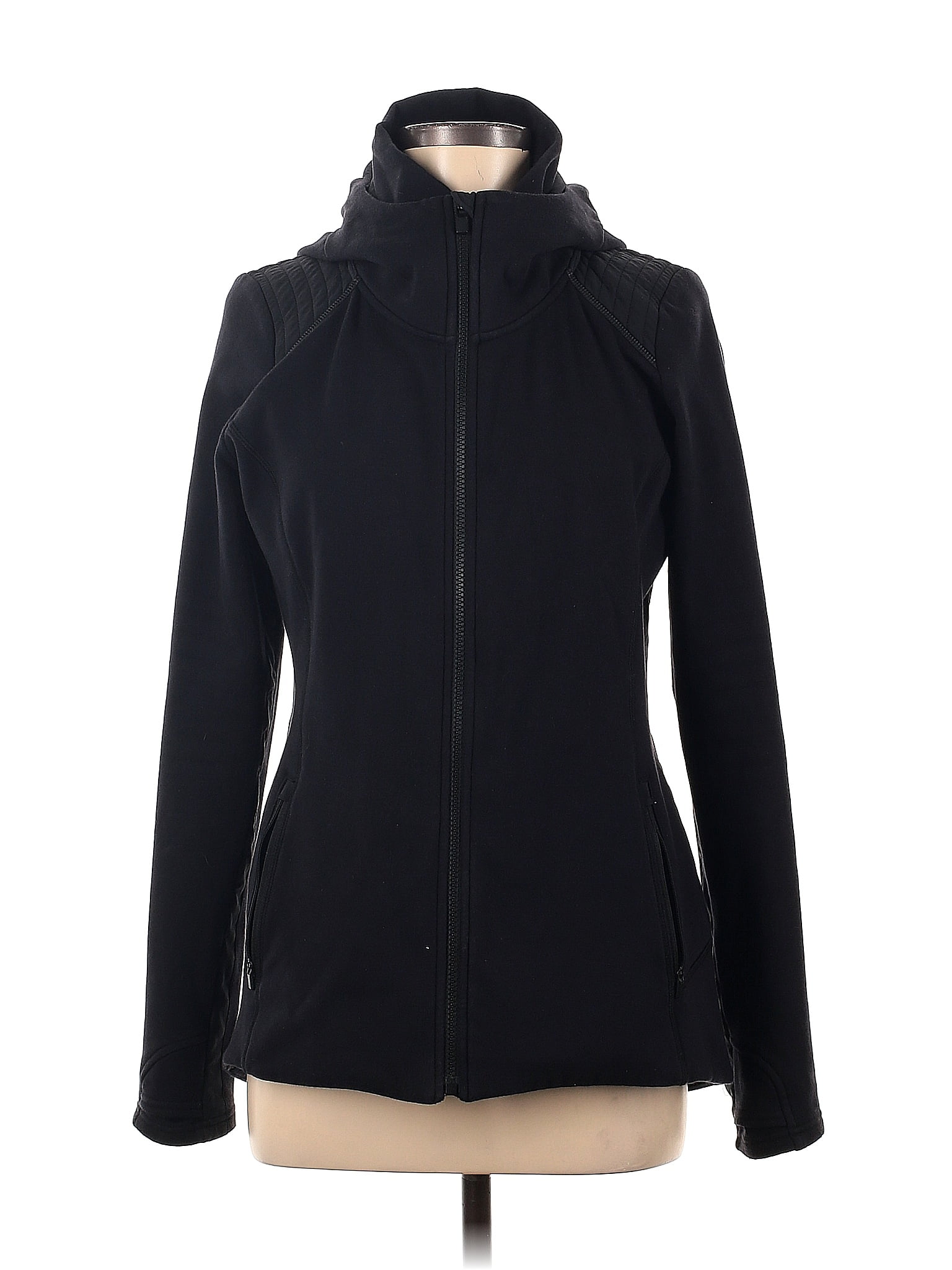 Athleta Solid Black Jacket Size M - 59% off | ThredUp