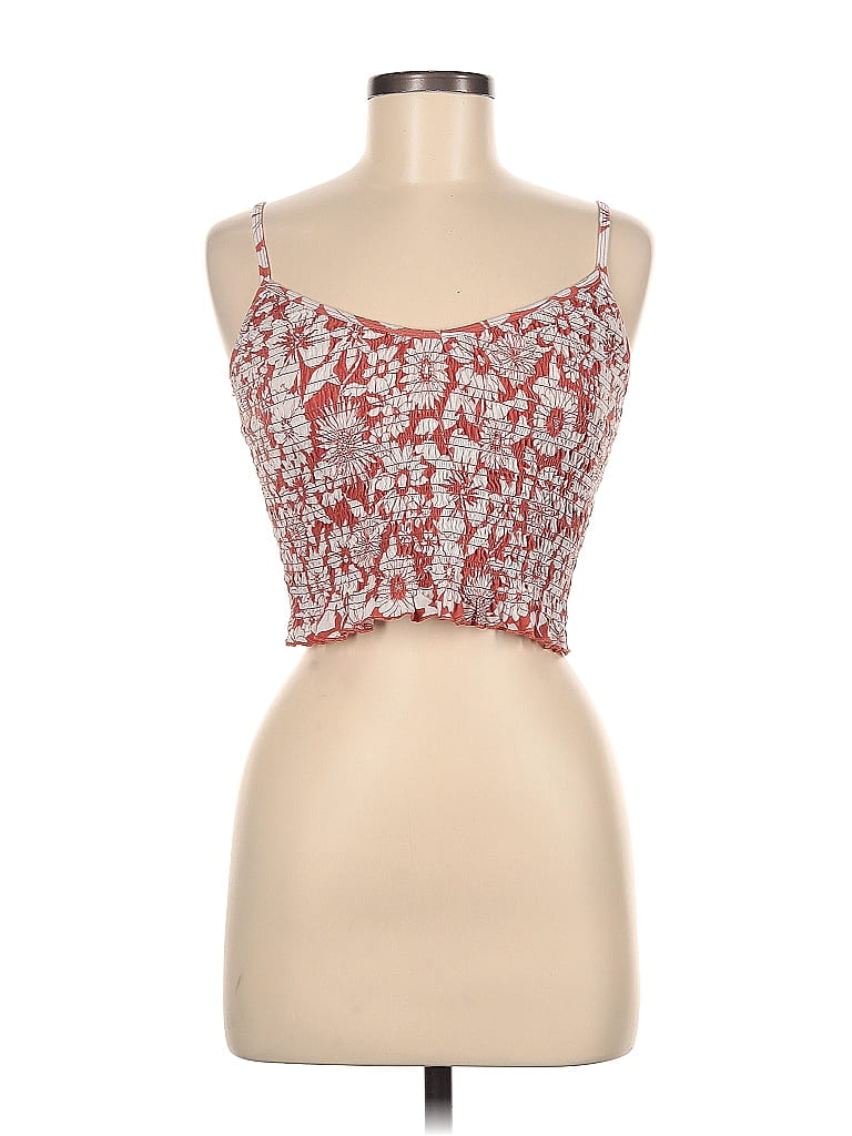American Eagle Outfitters Floral Red Sleeveless Top Size M - 40% off | ThredUp