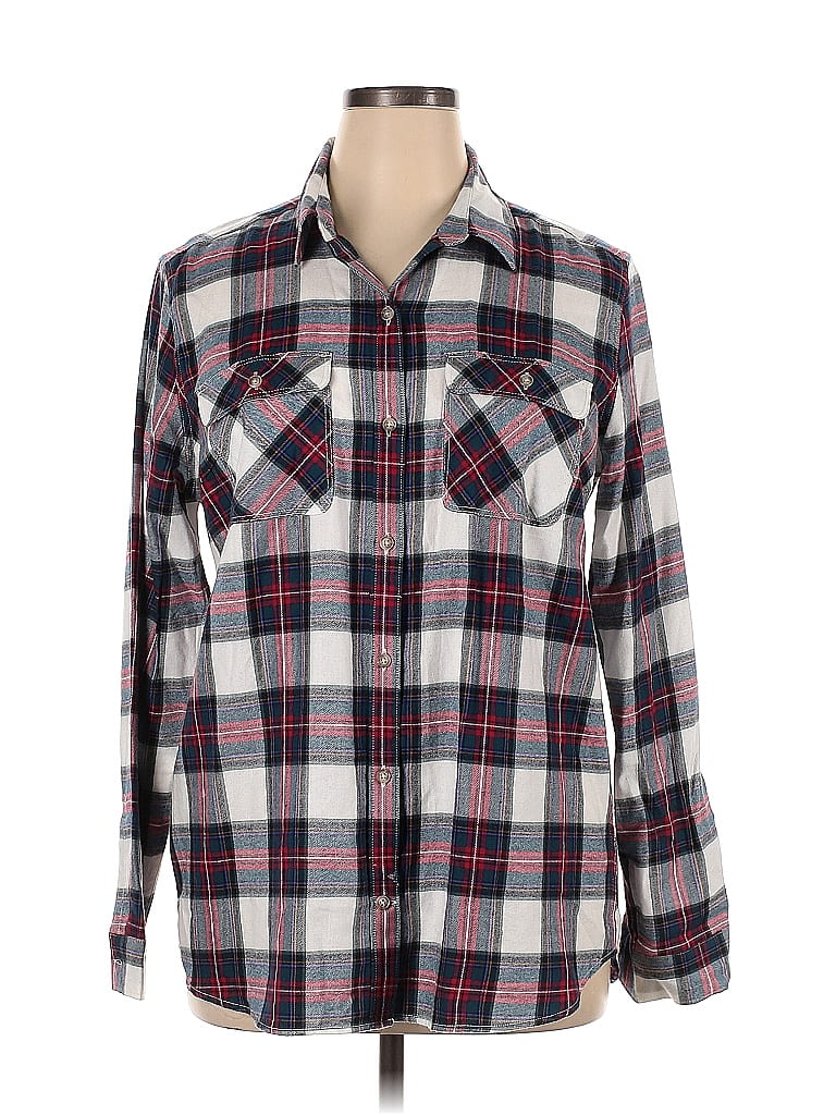 Eddie Bauer Plaid Gray Long Sleeve Button-Down Shirt Size XL - 66% off | ThredUp