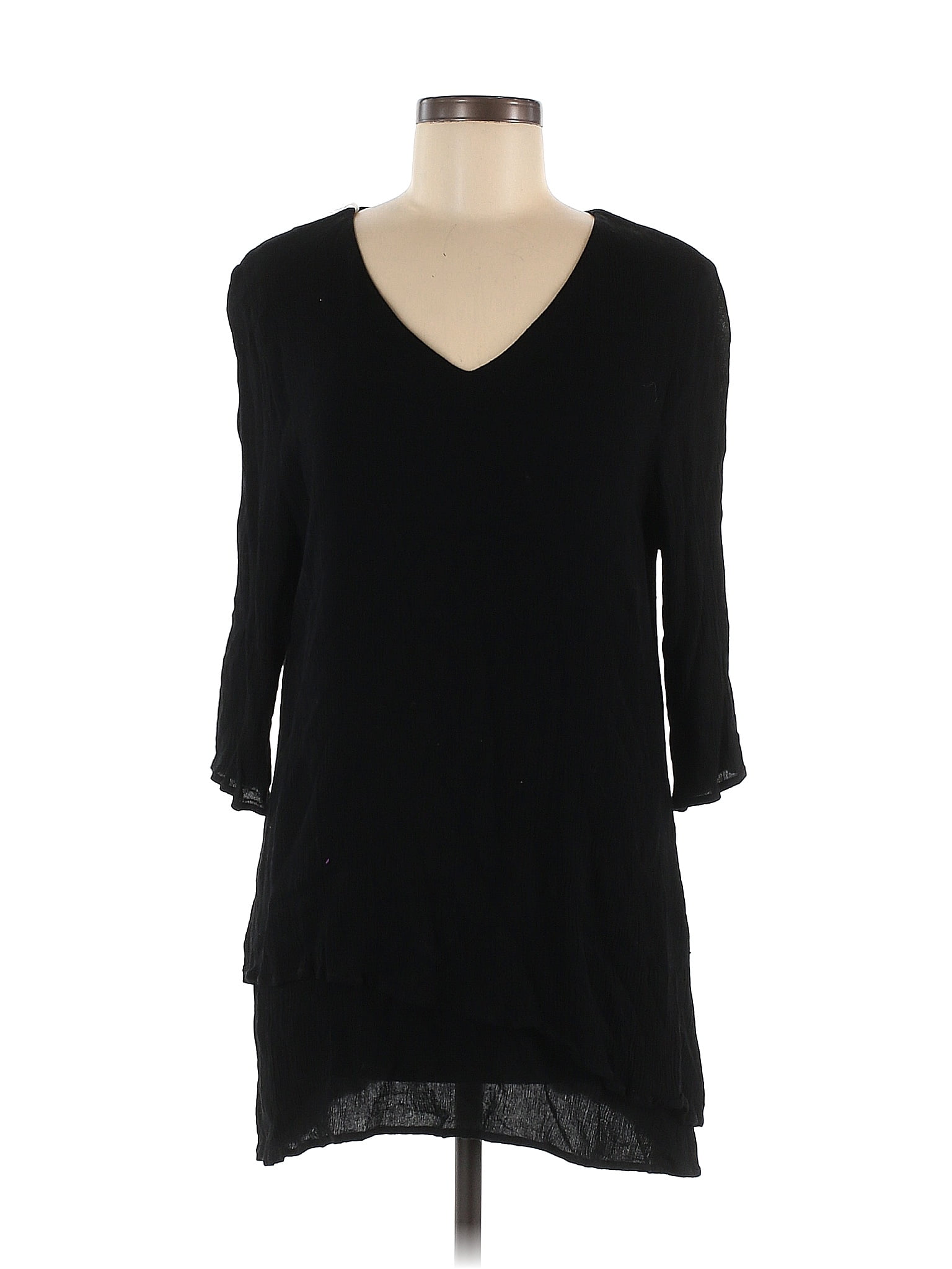 Niche Solid Black Long Sleeve Blouse Size M - 52% off | ThredUp