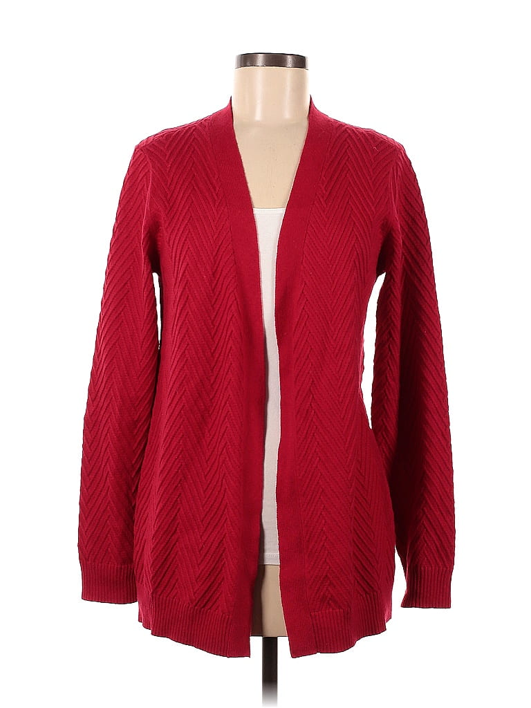 Talbots Outlet Color Block Solid Red Cardigan Size M - 43% off | ThredUp