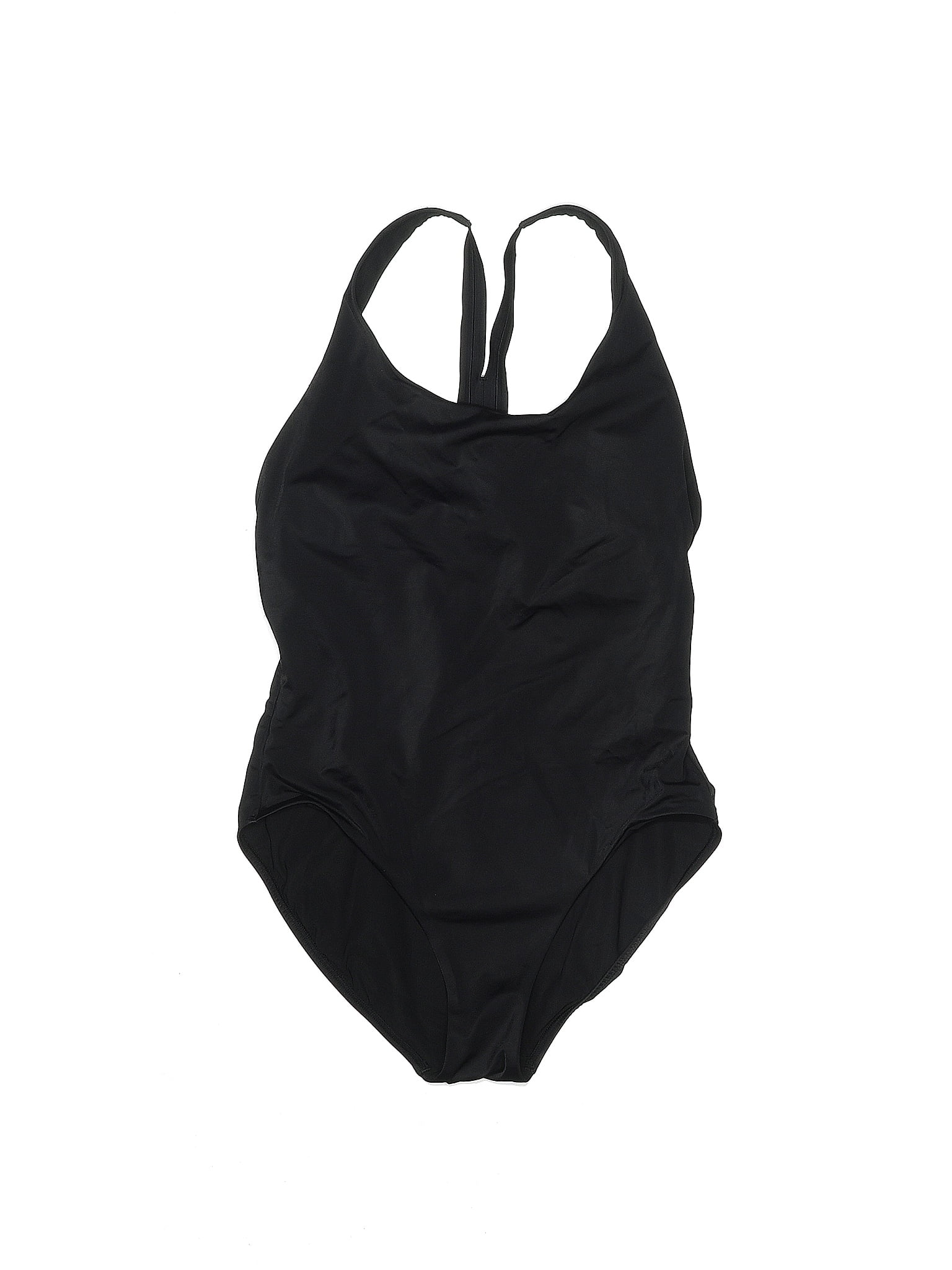 Athleta Solid Black One Piece Swimsuit Size M 42 Off Thredup