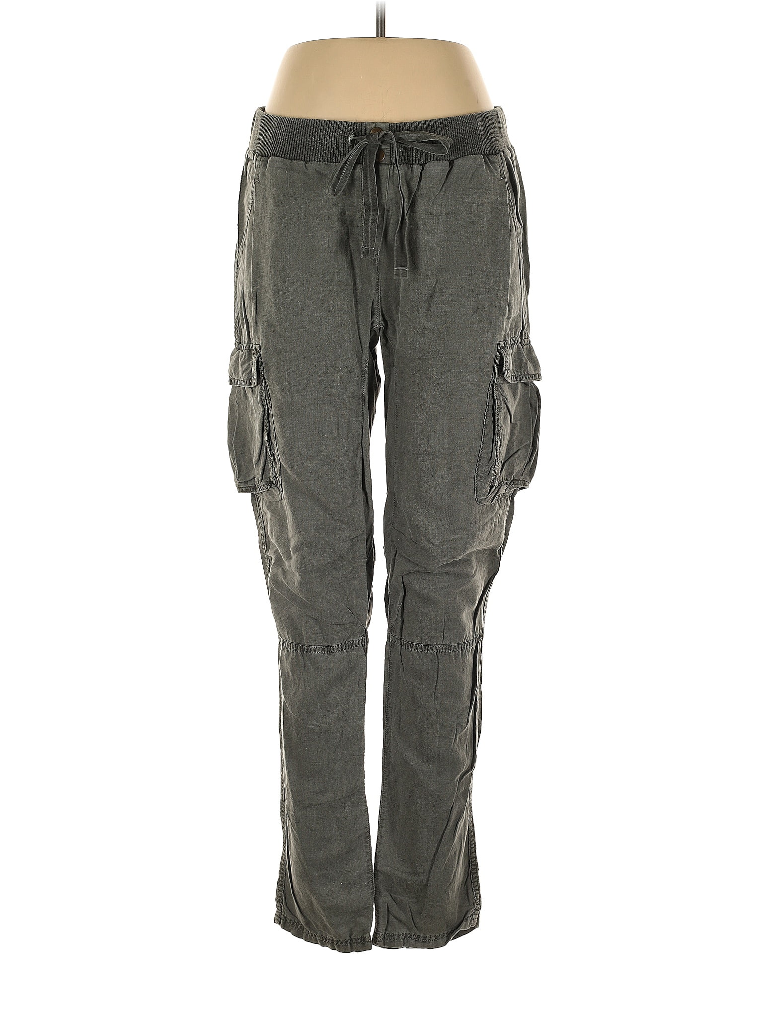 Aerie Solid Gray Green Linen Pants Size 10 - 59% off | ThredUp