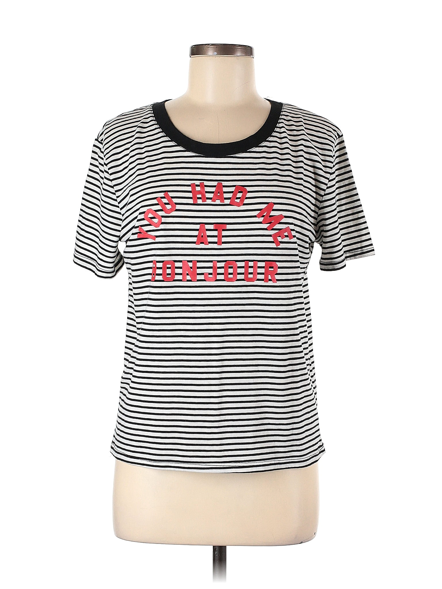 Fifth Sun Color Block Stripes Black Short Sleeve T-Shirt Size M - 7% ...