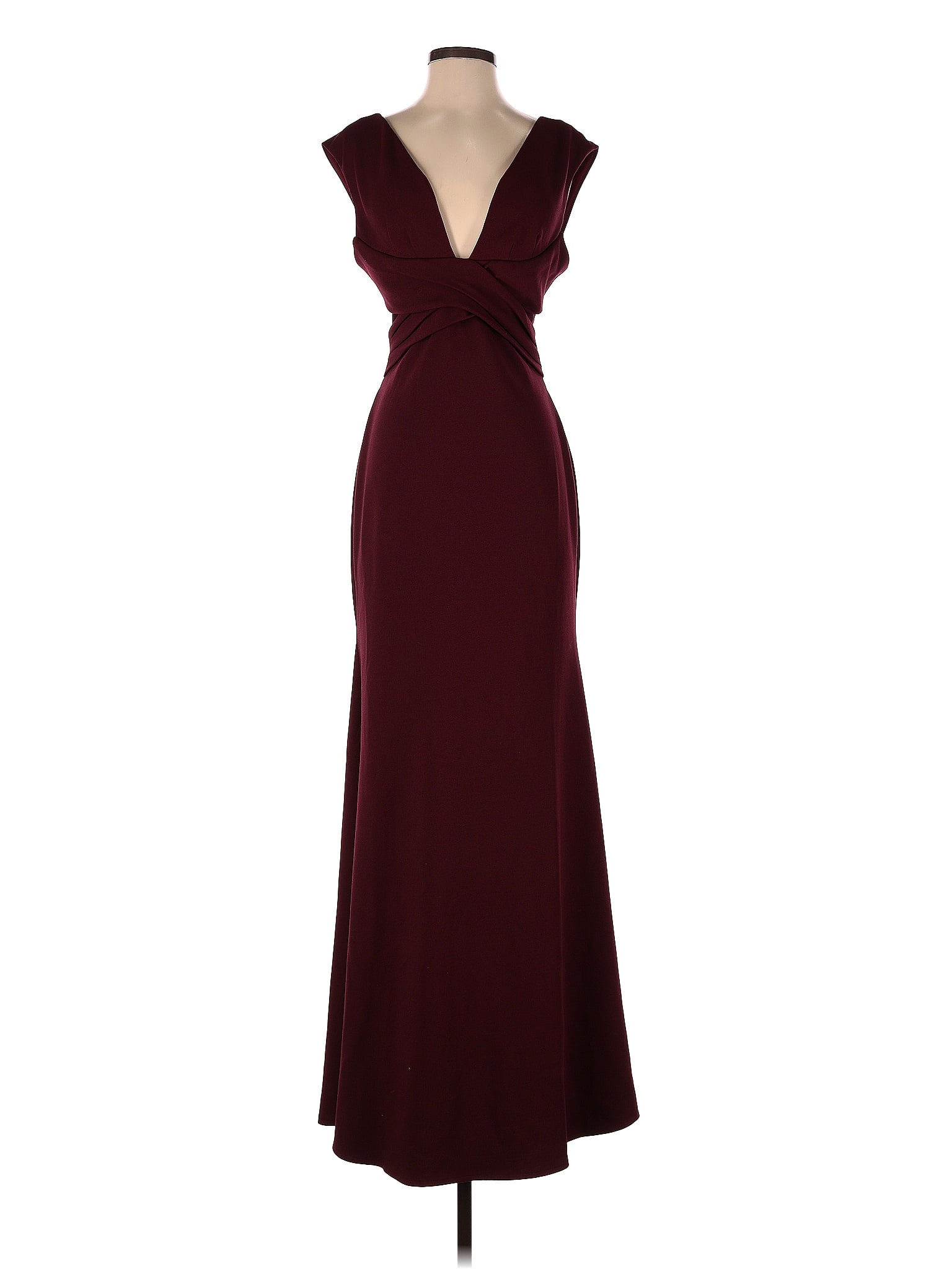 Bhldn Solid Maroon Burgundy Cocktail Dress Size 4 70 Off Thredup