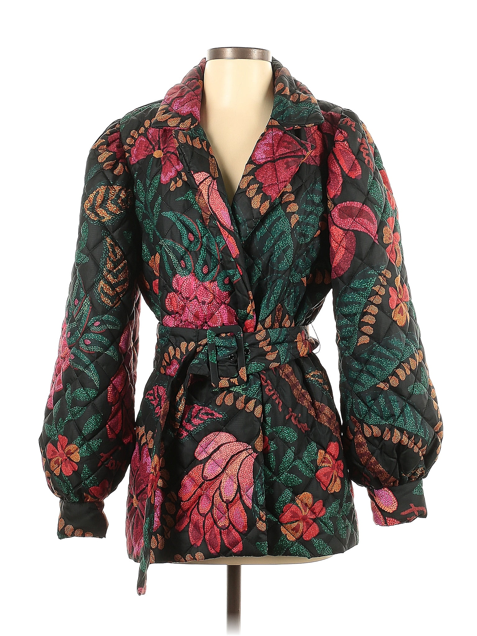 FARM Rio 100% Polyester Green Jacket Size S - 25% off | ThredUp