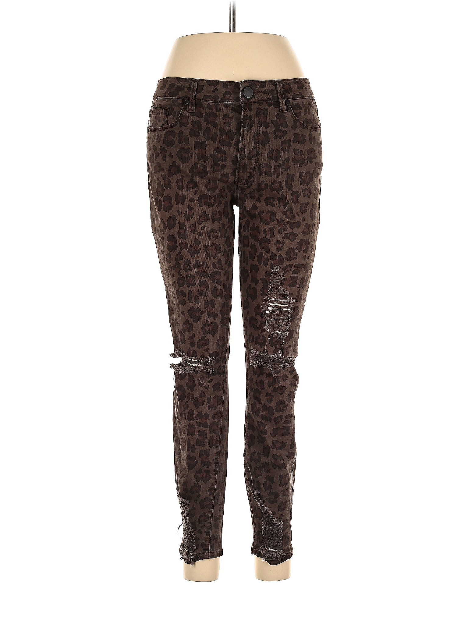 Design Lab Lord & Taylor Leopard Print Brown Jeans 29 Waist - 65% off | ThredUp