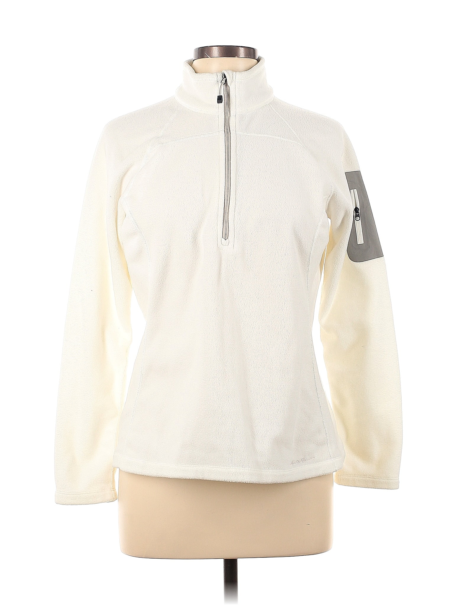 Eddie Bauer 100% Polyester White Track Jacket Size L - 69% off | ThredUp