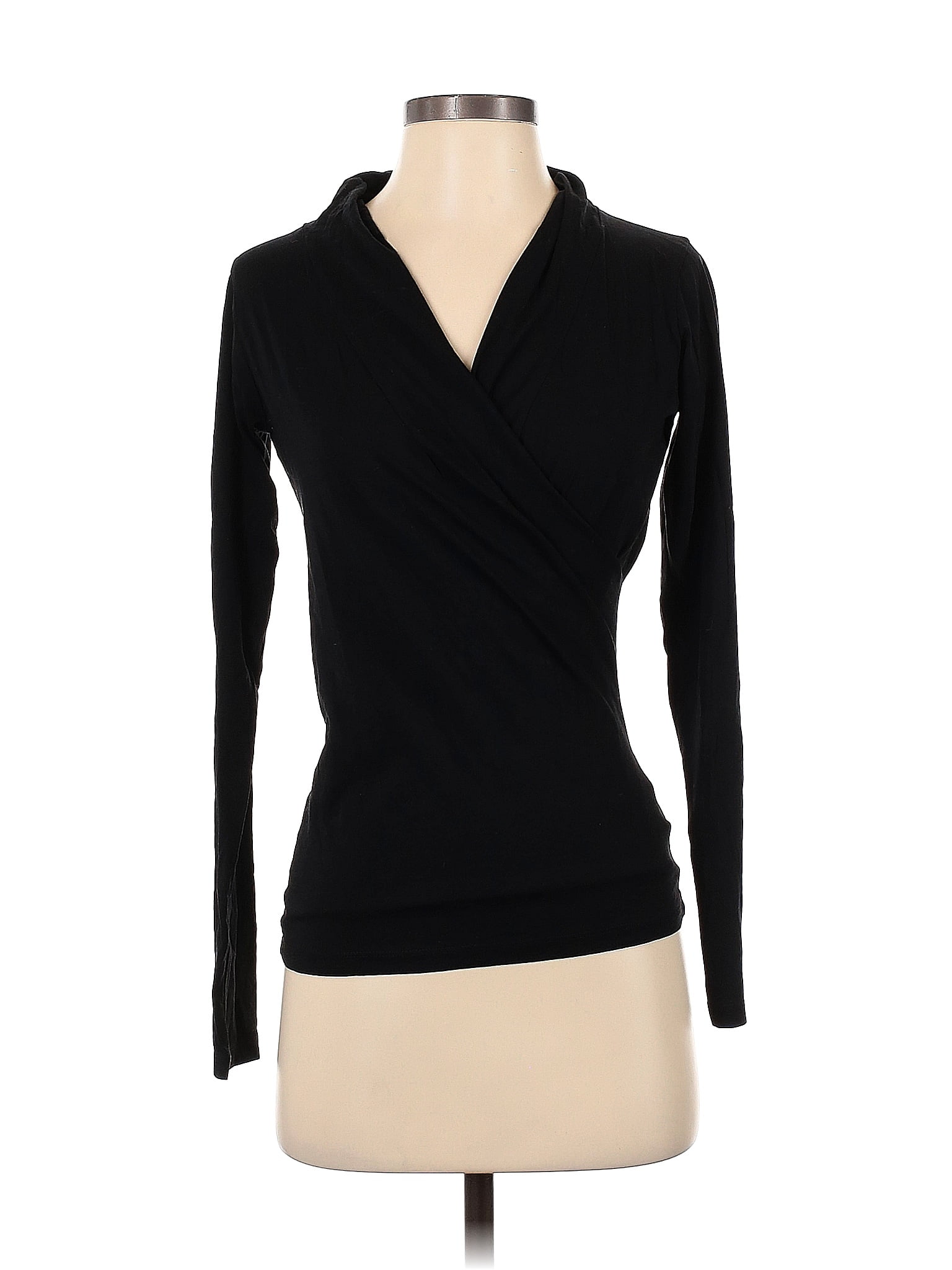 Velvet By Graham And Spencer Solid Black Long Sleeve Top Size Xs 72