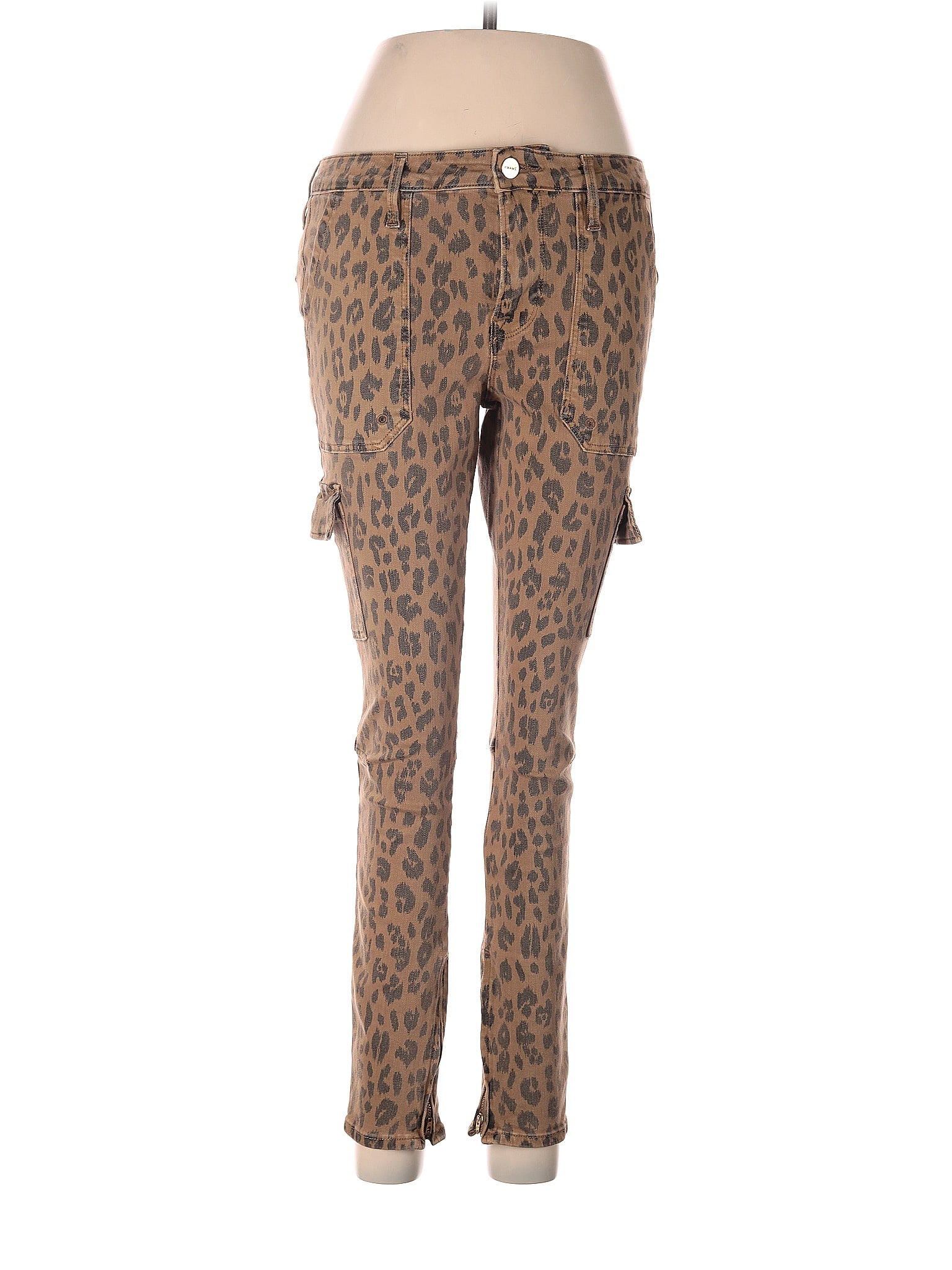 FRAME Leopard Print Brown Cargo Pants 28 Waist - 81% off | ThredUp