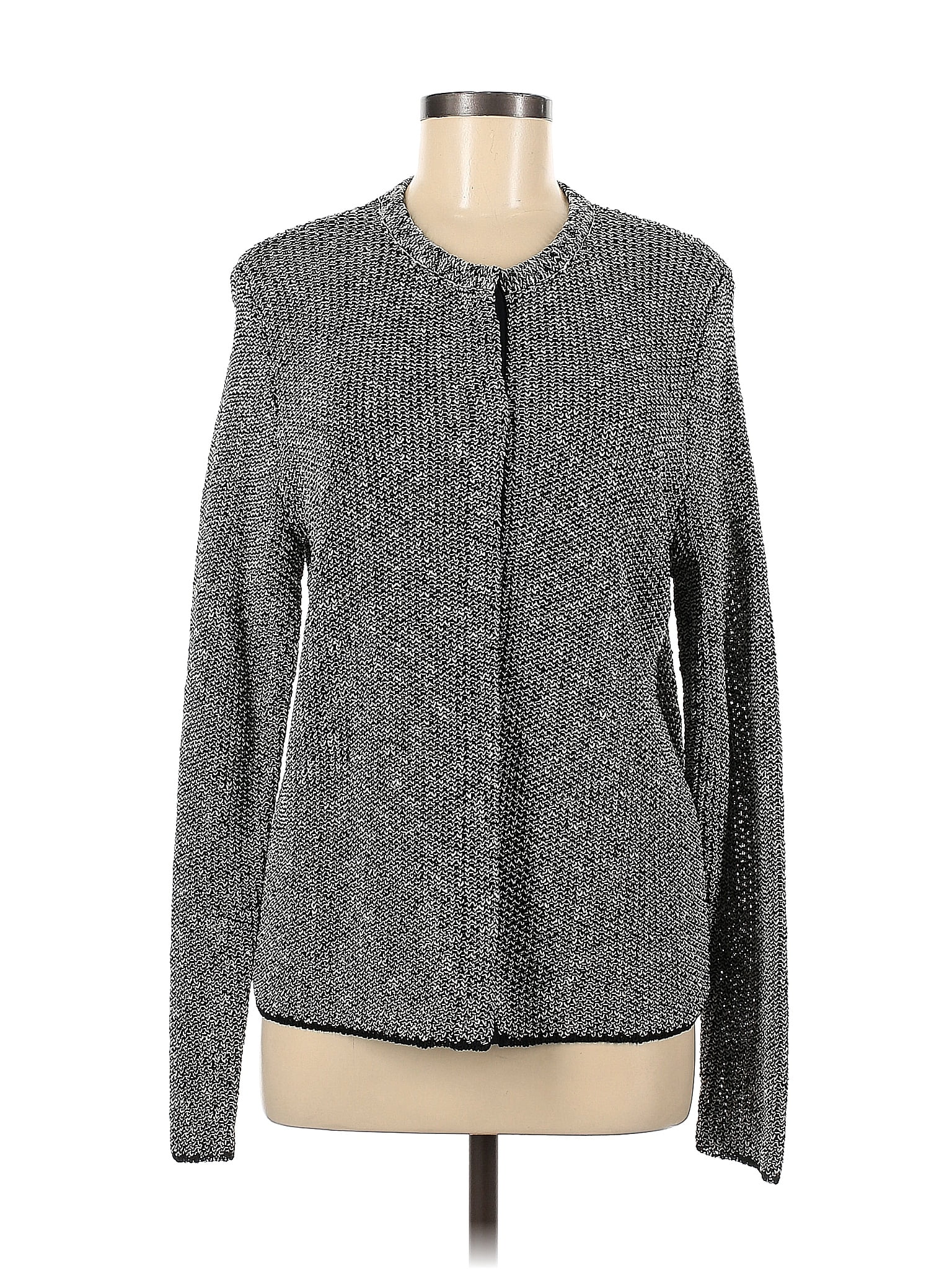 Eileen Fisher Color Block Gray Cardigan Size M - 75% off | ThredUp