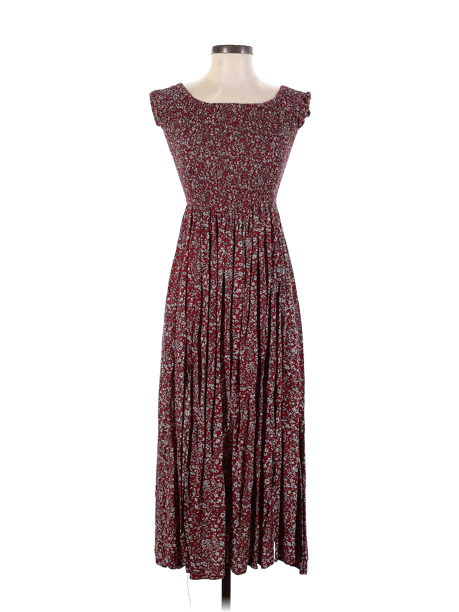 Leo Rosi Floral Maroon Burgundy Casual Dress Size S 40 Off Thredup