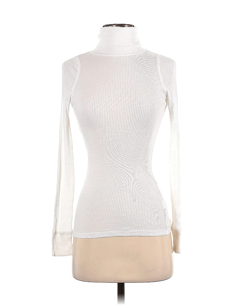 Generra Chevron-herringbone Chevron White Ivory Long Sleeve Turtleneck ...