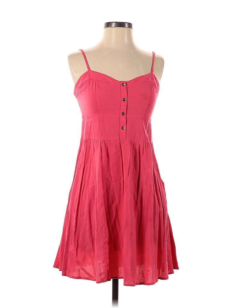 Express 100 Rayon Solid Pink Casual Dress Size S 71 Off Thredup