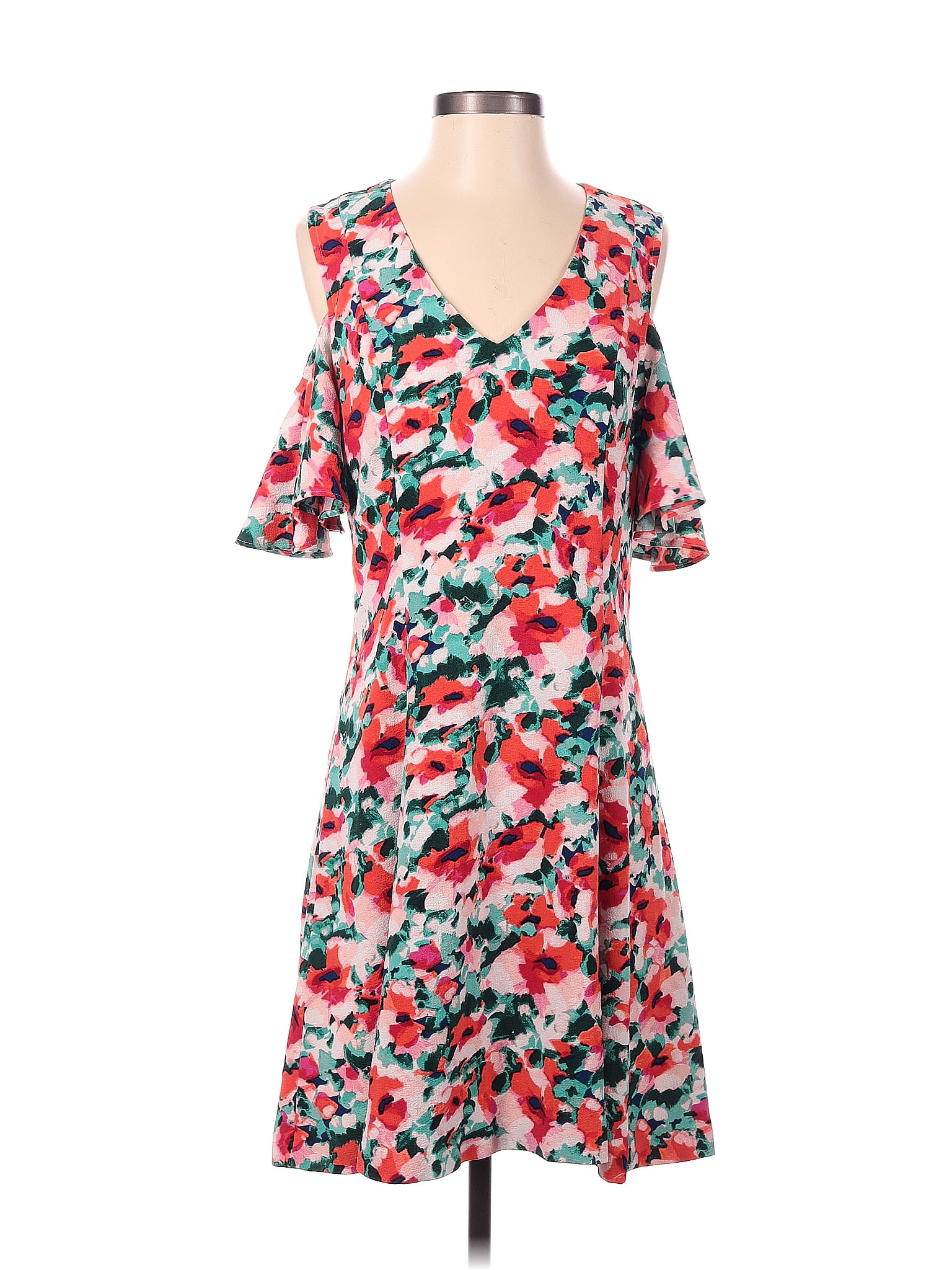 Lark And Ro Floral Multi Color Red Casual Dress Size S 75 Off Thredup