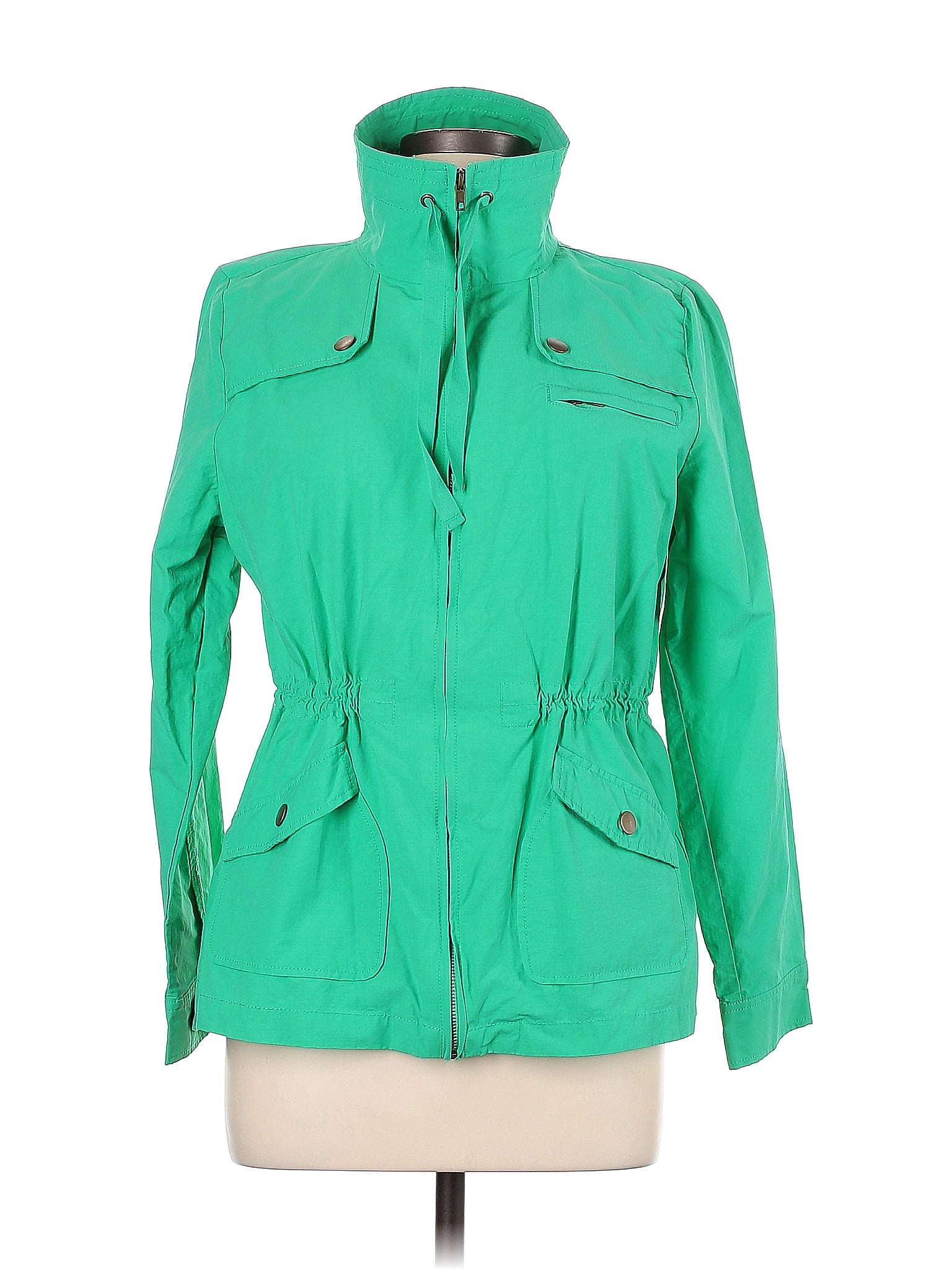 Caribbean Joe Solid Green Jacket Size L - 60% off | ThredUp