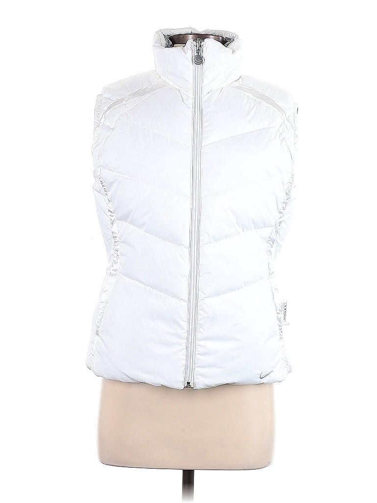 Nike 100% Polyester Solid White Vest Size M - 72% off | ThredUp