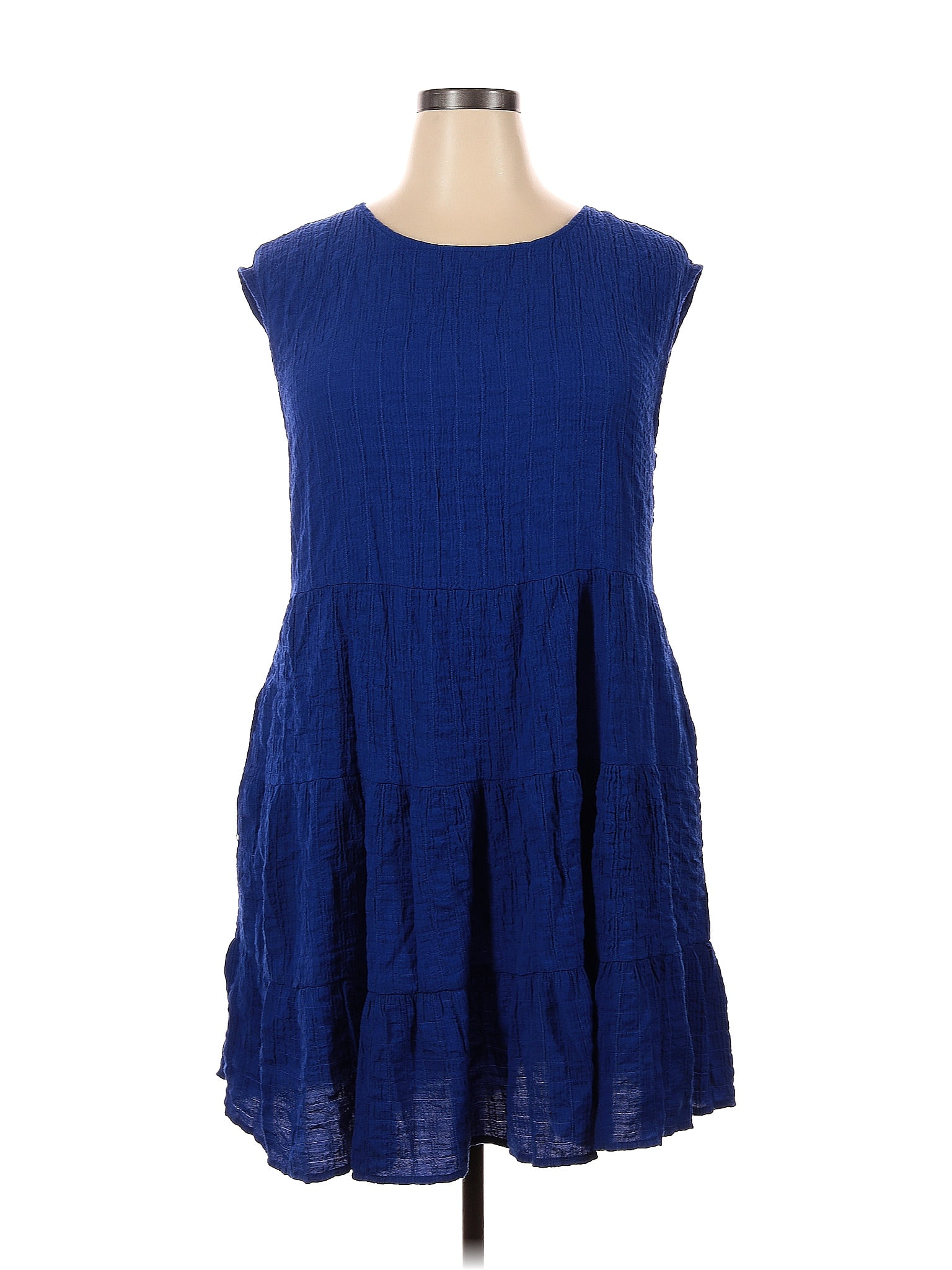 Knox Rose Solid Sapphire Blue Casual Dress Size Xxl 16 Off Thredup