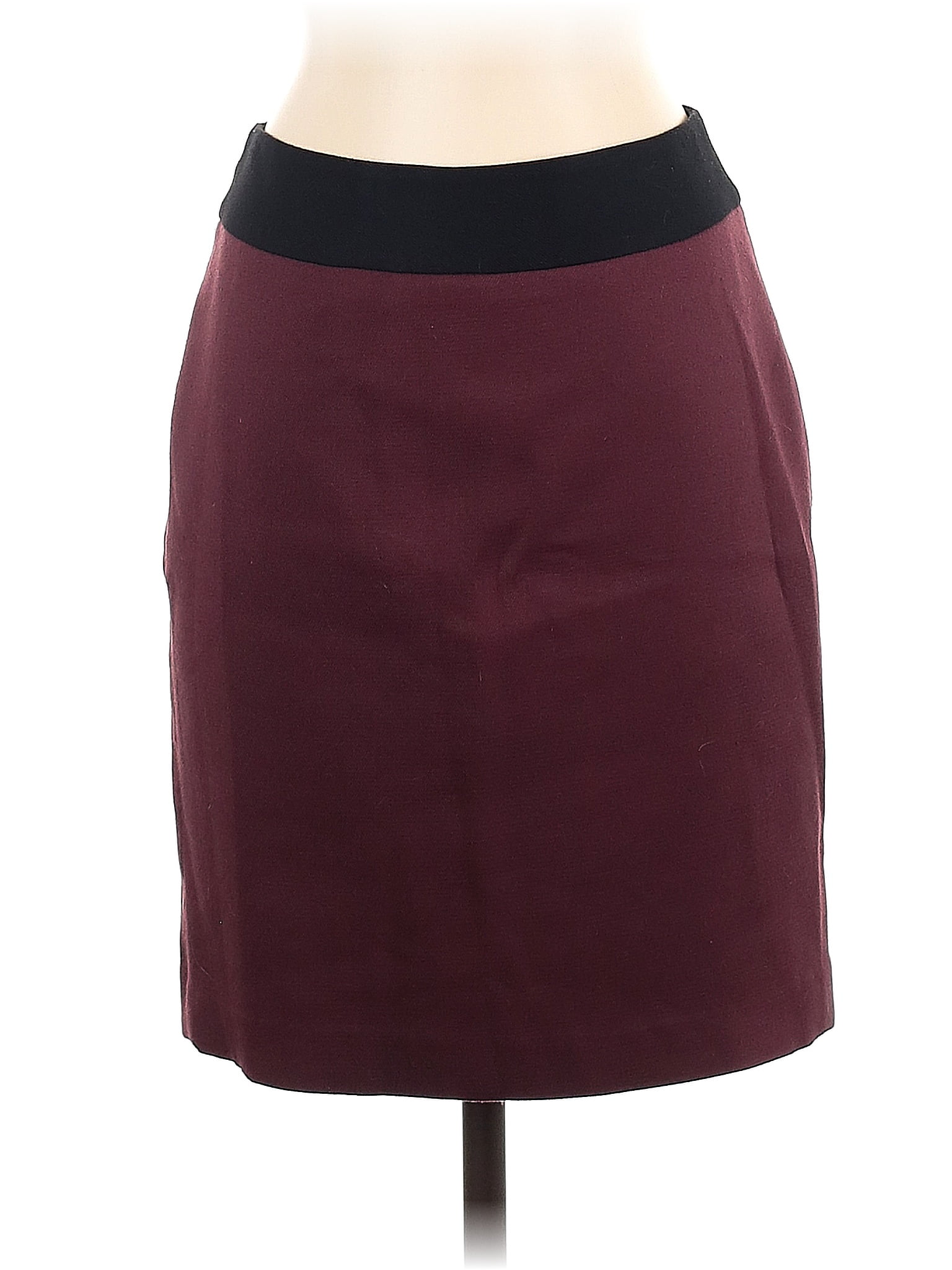 Mixxo Color Block Maroon Burgundy Casual Skirt 24 Waist - 73% off | ThredUp
