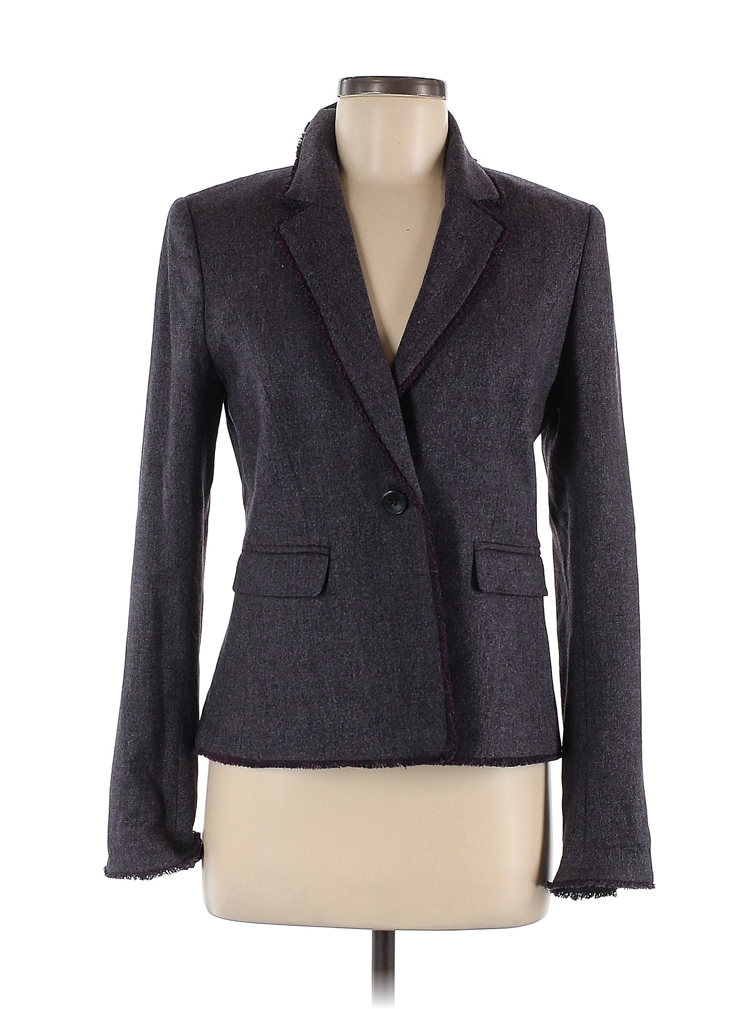 Classiques Entier Solid Gray Blazer Size 8 - 97% off | ThredUp